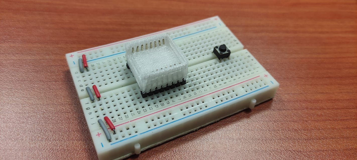 3D printed breadboard adapter for a WiFi module with 2mm pitch castellations | Scrolller