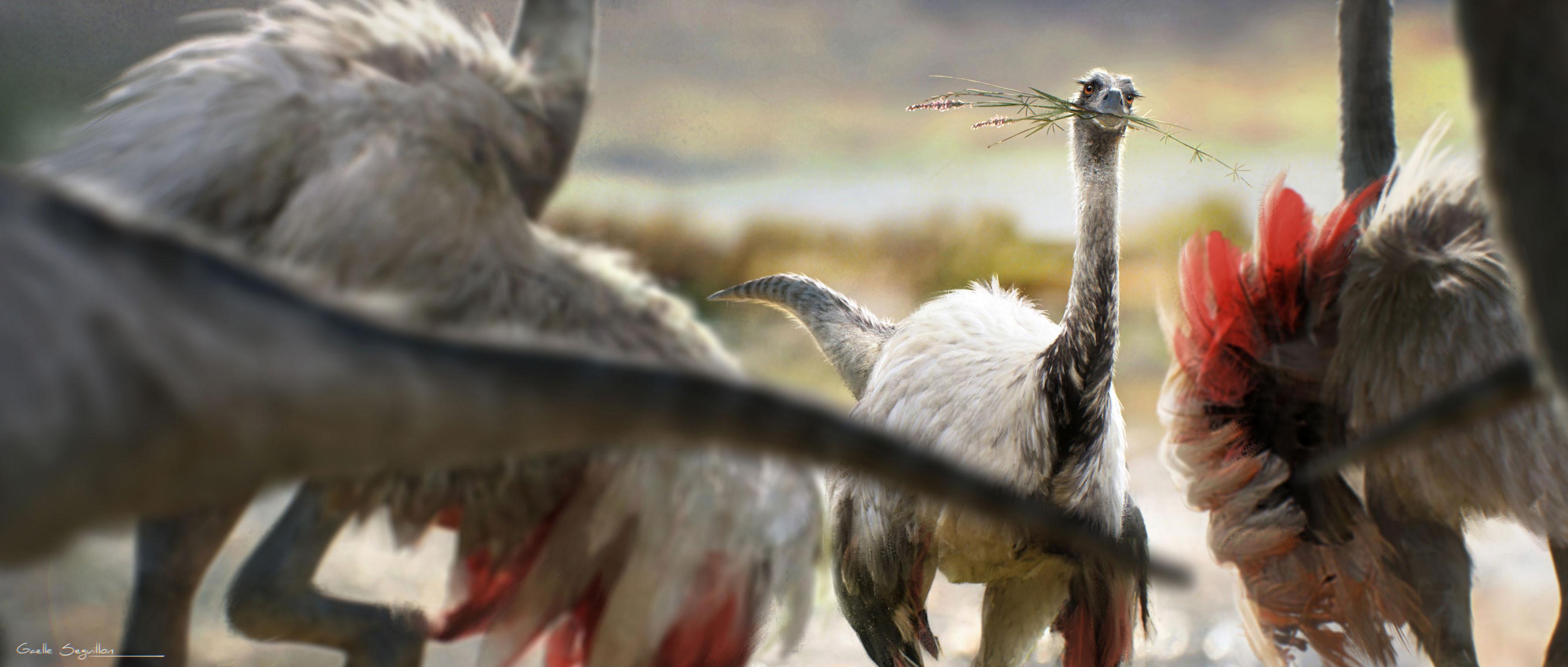 Prehistoric Planet : Ornithomimus stealing nests by Gaëlle Seguillon | Scrolller