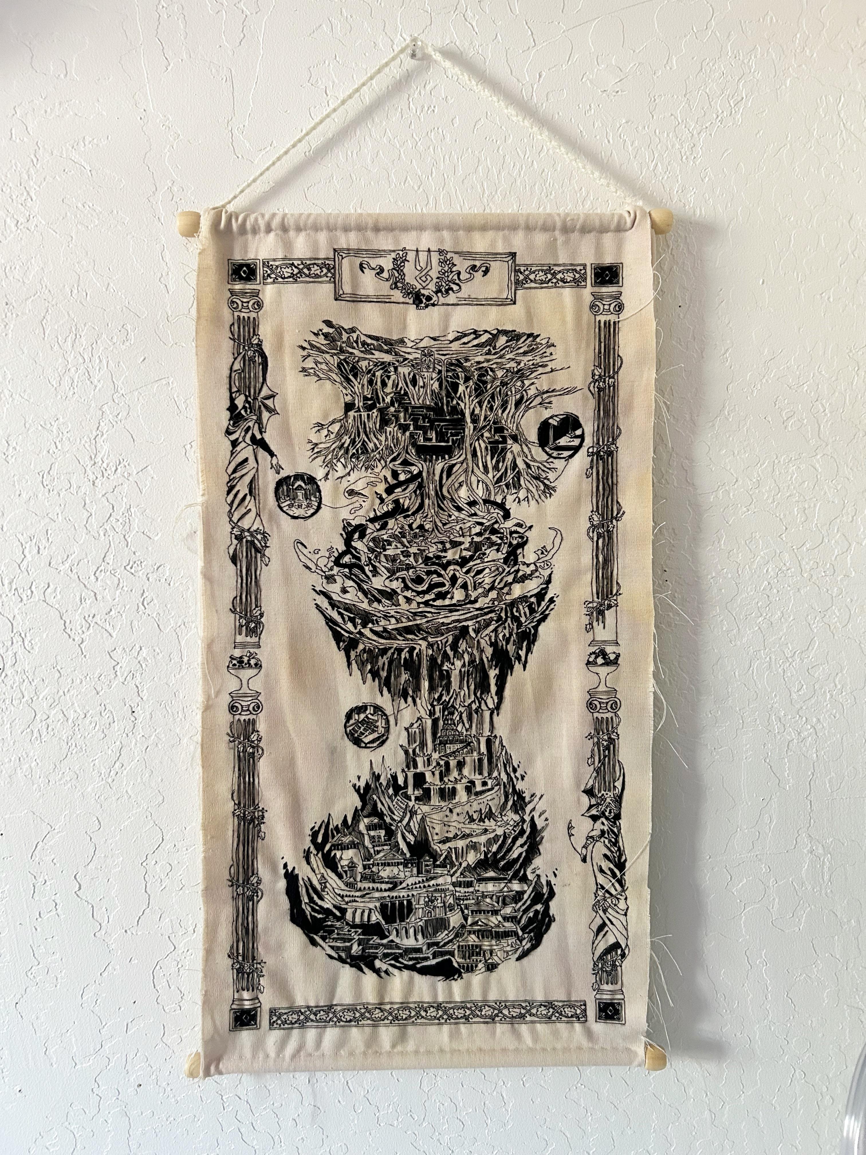 Finished embroidering the map of the underworld | Scrolller