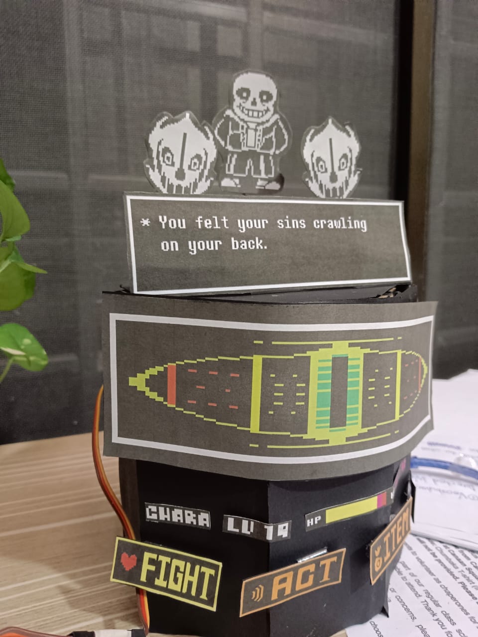 So I made a Sans Paper Diorama | Scrolller