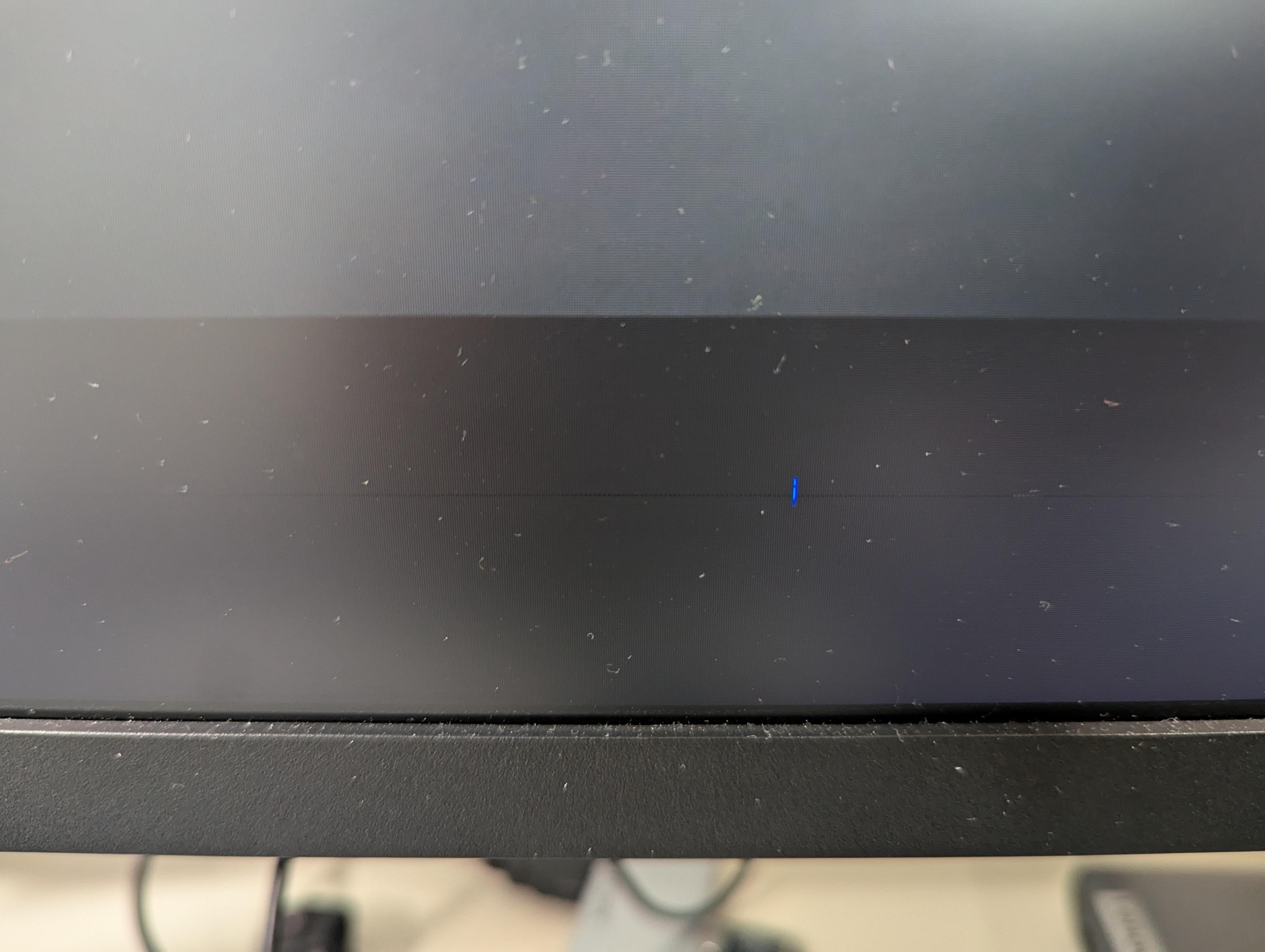 Dead pixels and a horizontal line on monitor | Scrolller