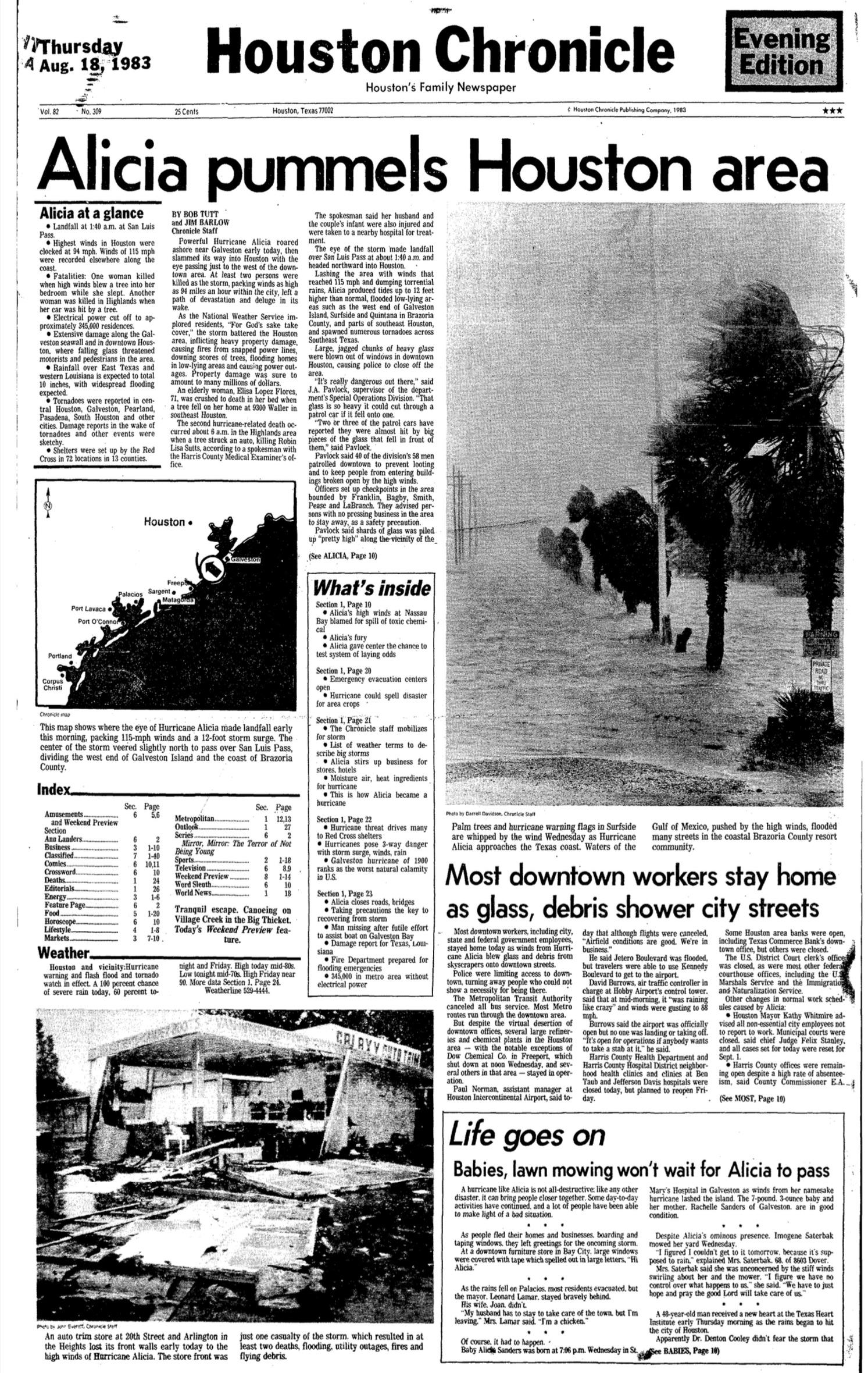40 Years Ago, Hurricane Alicia Pummeled the Houston Area | Scrolller