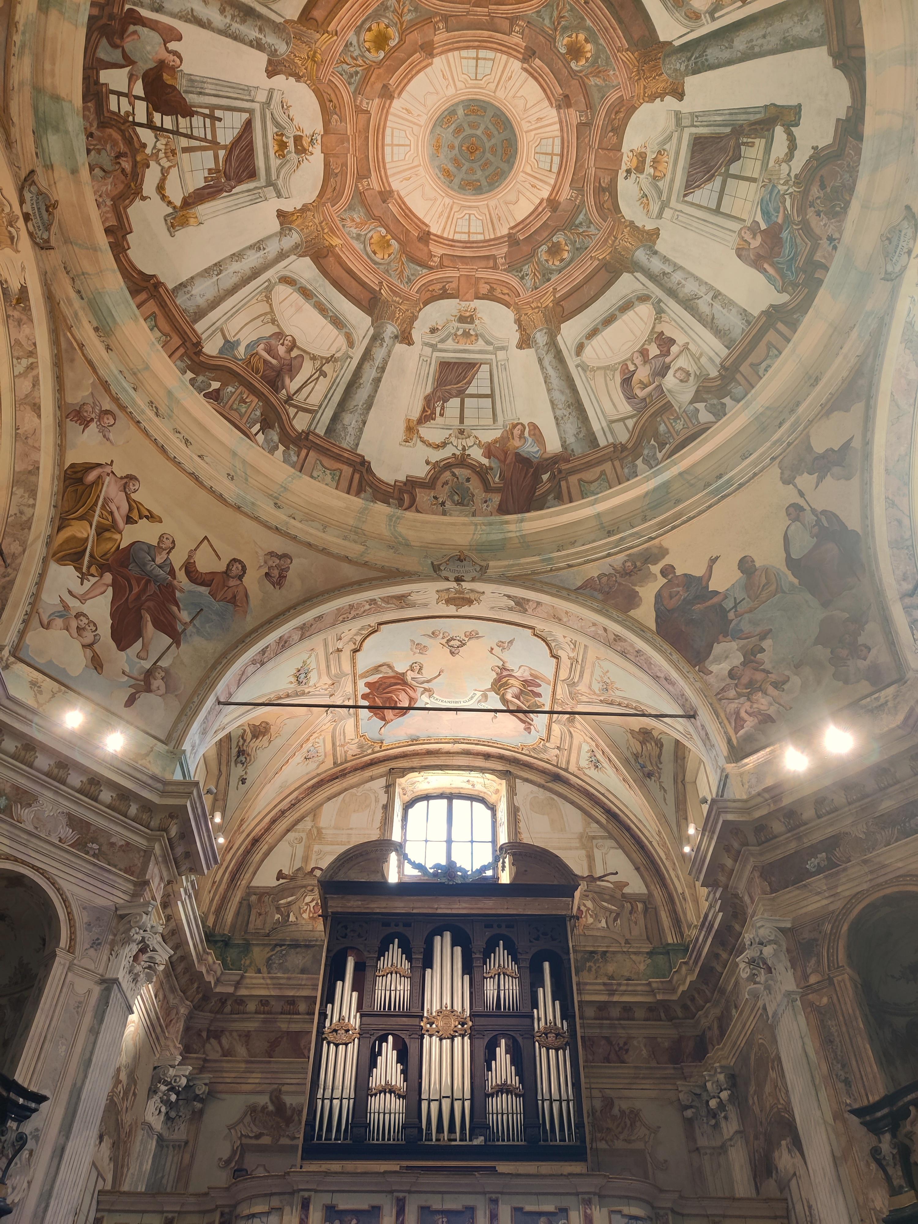 Inside of the Sanctuary of Madonna del Sasso, Italy | Scrolller