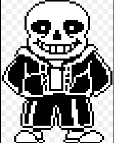 I made a custom sans sprite. Added OG sprite for reference | Scrolller