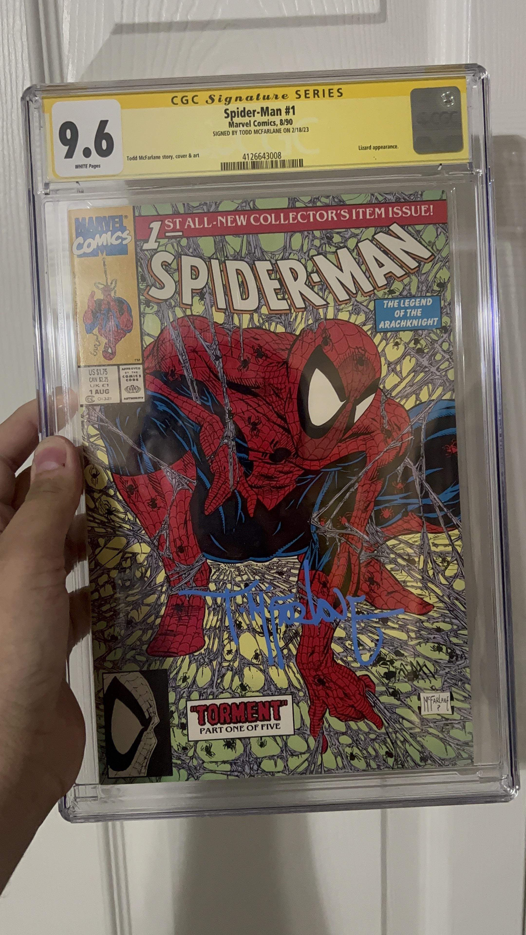 Was finally able to add a signed Todd Mcfarlane Spidey comic to the collection. | Scrolller