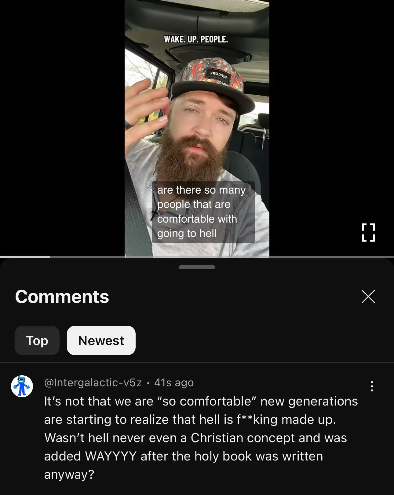 R3alism_Official asks why this generation is apparently so comfortable with going to hell ...