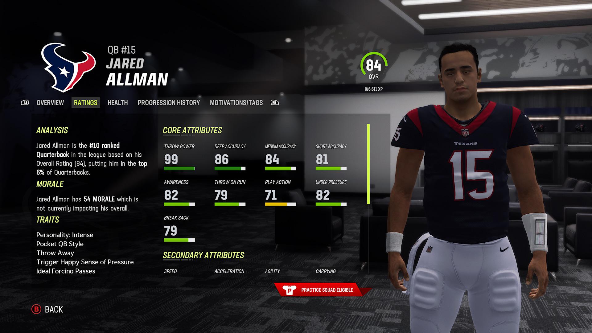 First time I’ve seen a generational QB that wasn’t the 95+ speed build. 99 THP!! | Scrolller