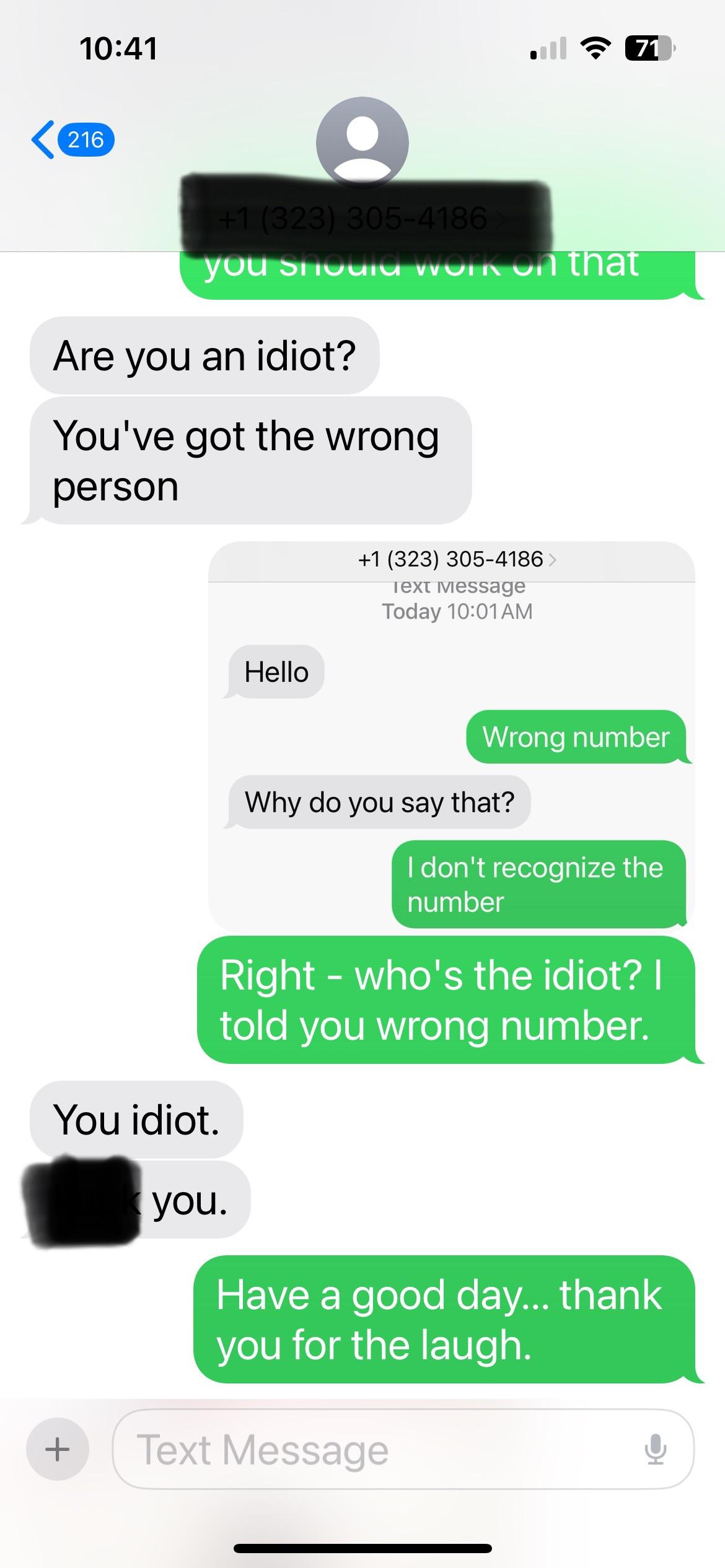 Told them it was wrong number | Scrolller