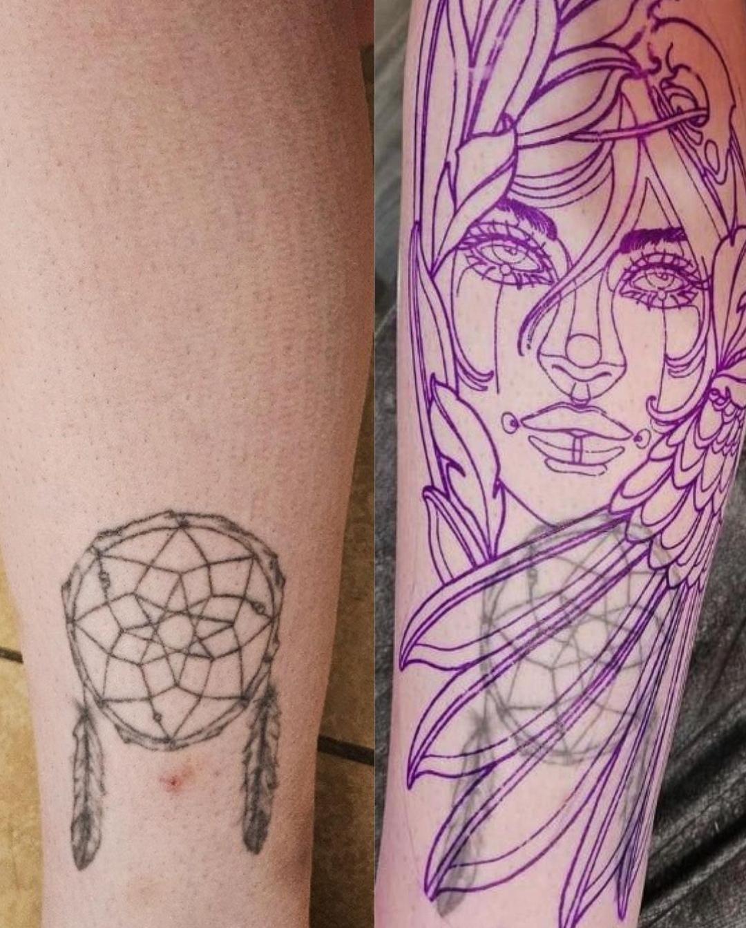 Cover up done by Kaitlyn (Kikifiligree) at Windfall Tattoos in Newport Beach, CA | Scrolller