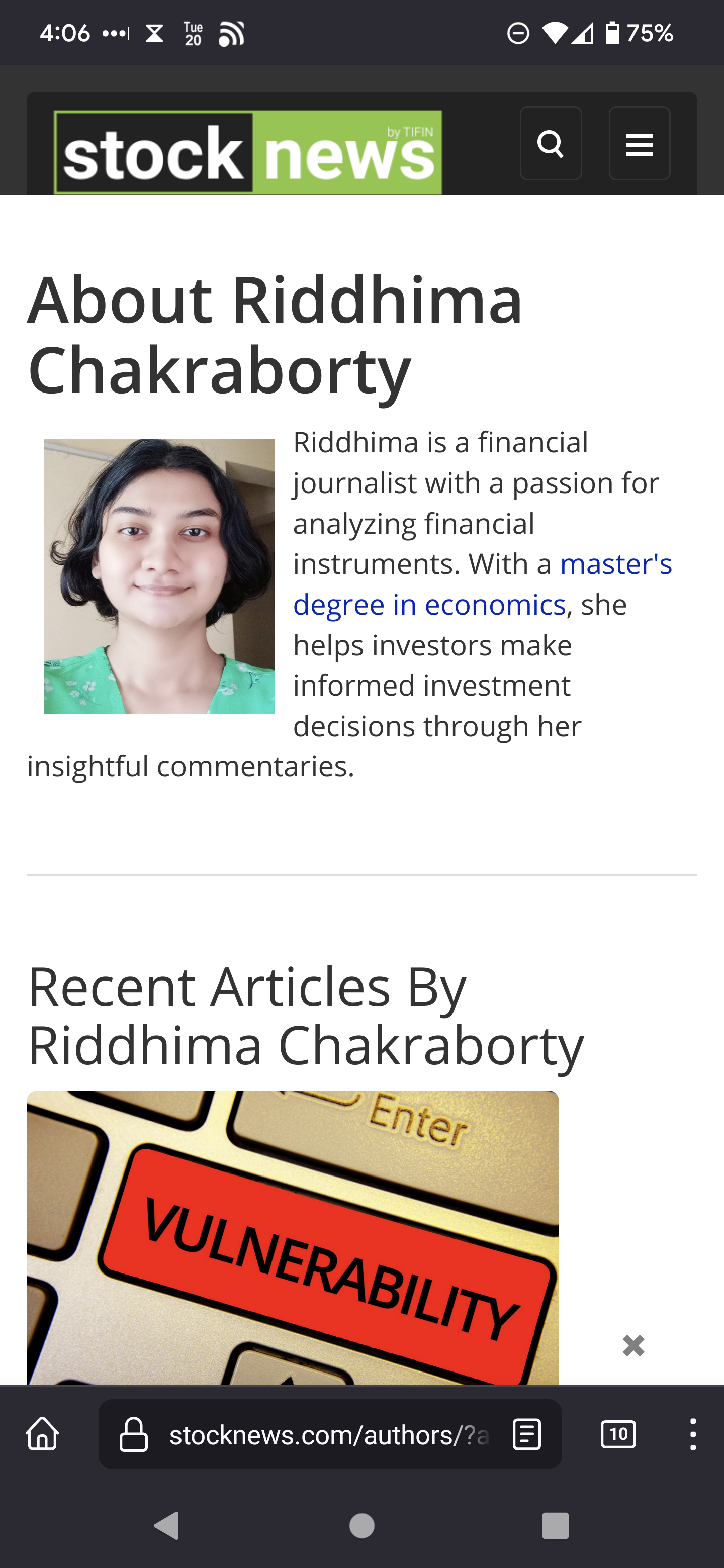 I think this is her? Lots of recent grads giving financial advice. Seem to all work for ...