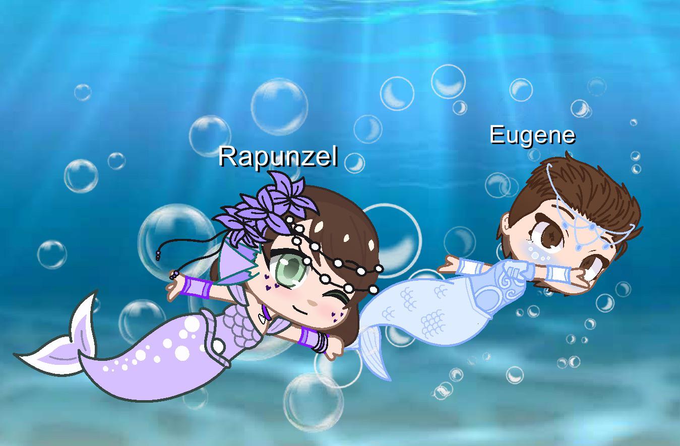 Rapunzel and Eugene (Water Form) | Scrolller