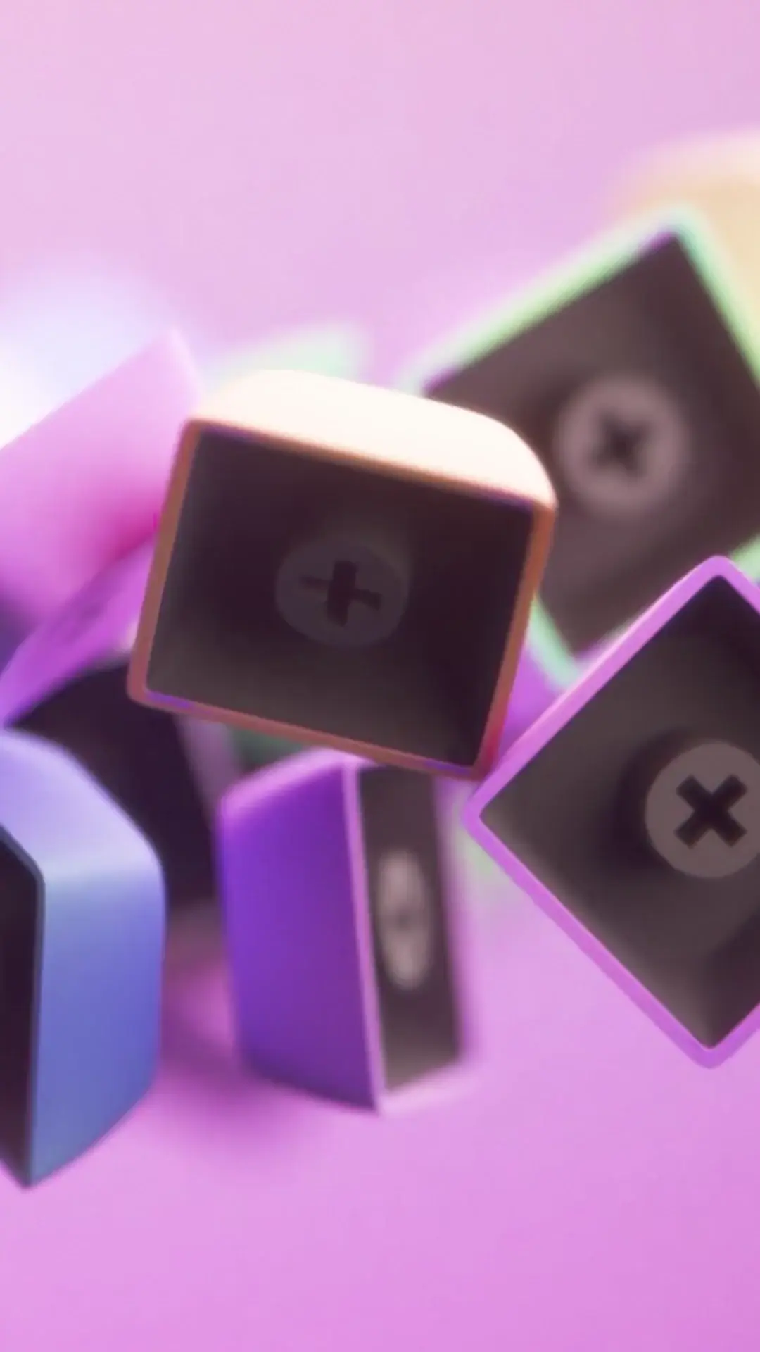 RBD cluster sim of Keycaps | Scrolller