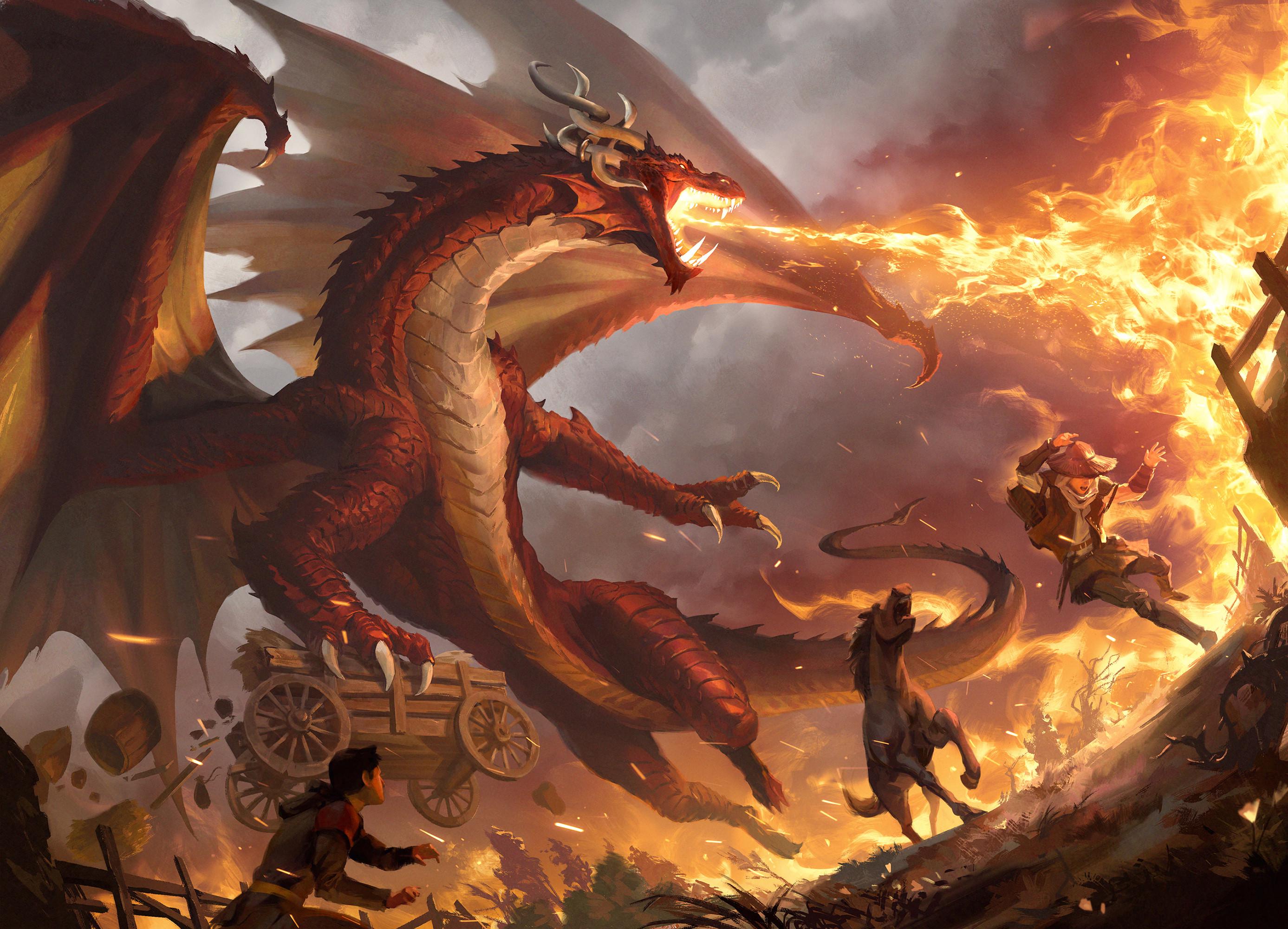 Realm-Scorcher Hellkite by artist Billy Christian | Scrolller