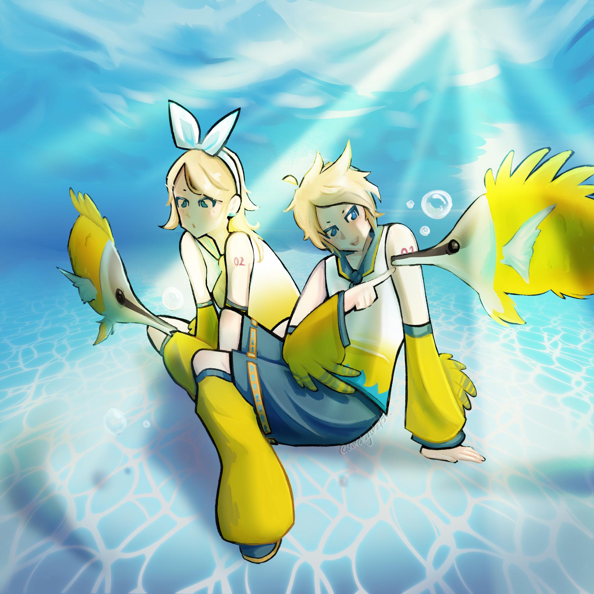 Rin and Len and fishes | Scrolller