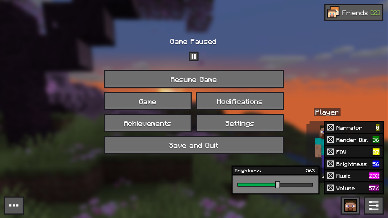 I made a concept for an updated Bedrock pause screen, now that it can pause | Scrolller