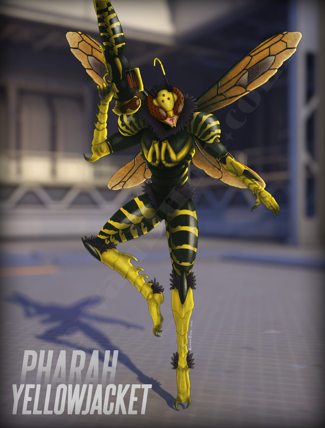 Pharah "Yellowjacket" Wasp skin design | Scrolller
