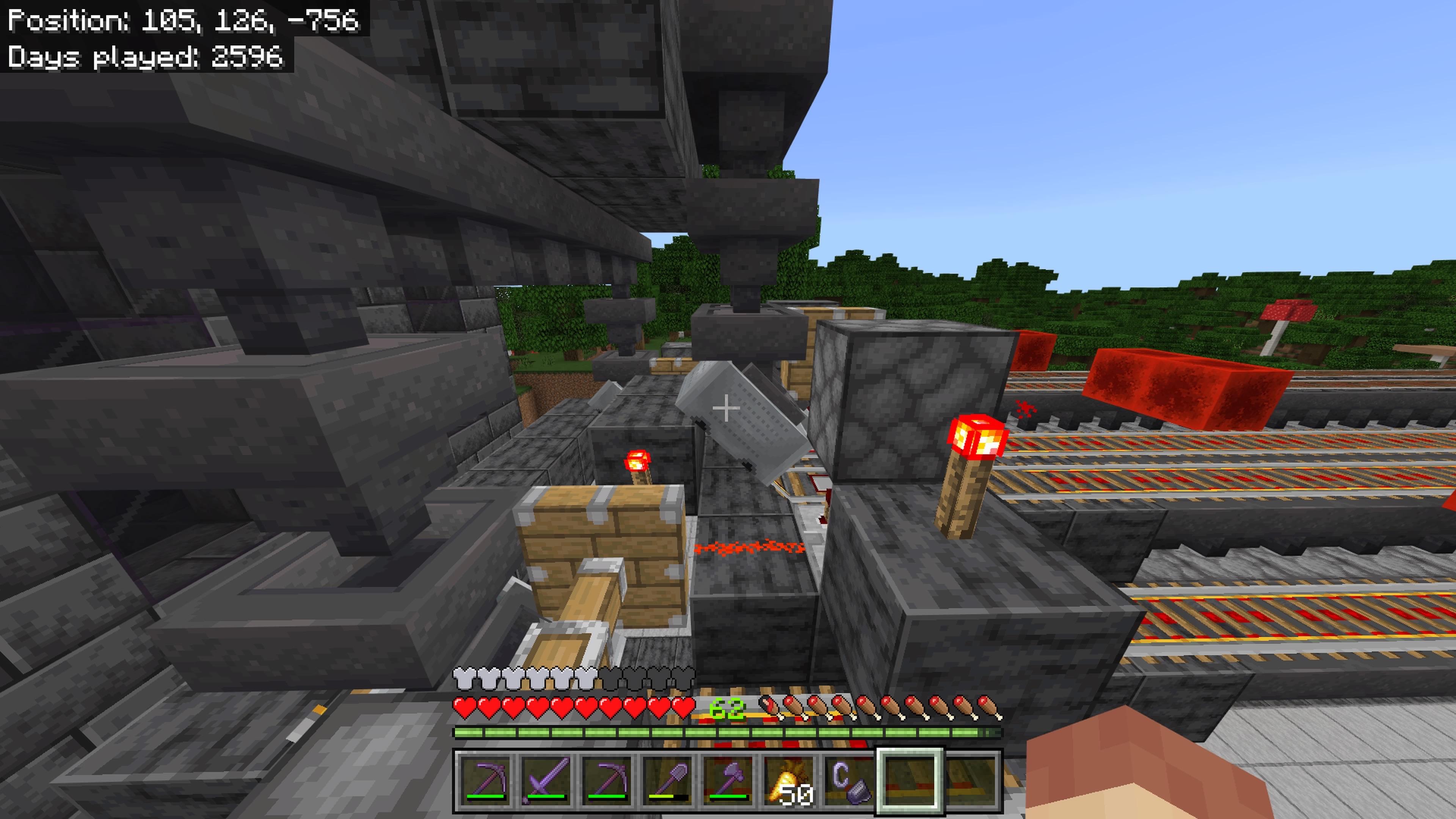 Why is the left one going up further than the right? (Bedrock) | Scrolller