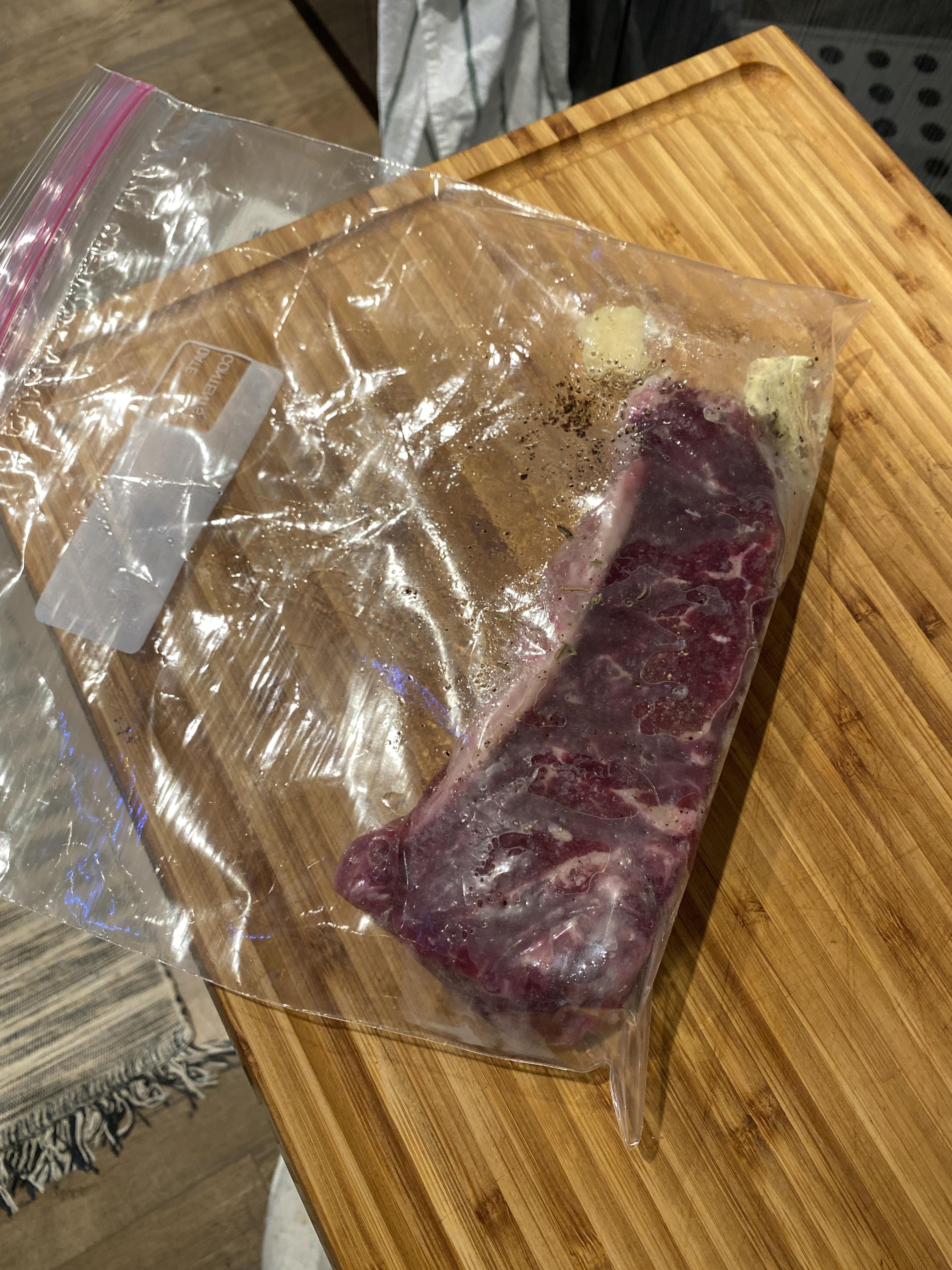 Reverse sear sousvide in butter | Scrolller
