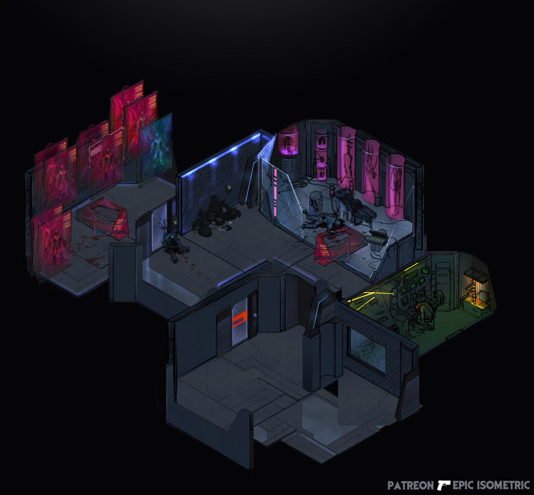 [OC][ART] Scifi facility map - Epic Isometric patreon | Scrolller