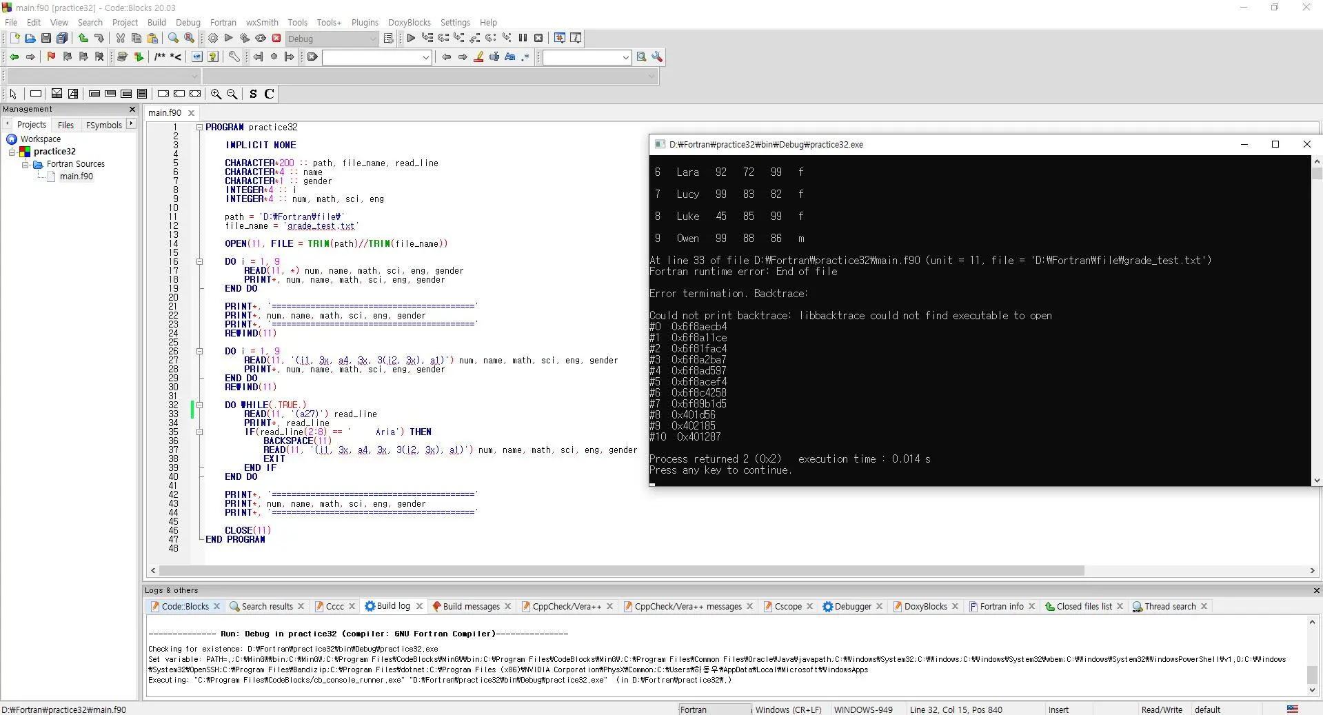 Runtime error : end of file please help | Scrolller