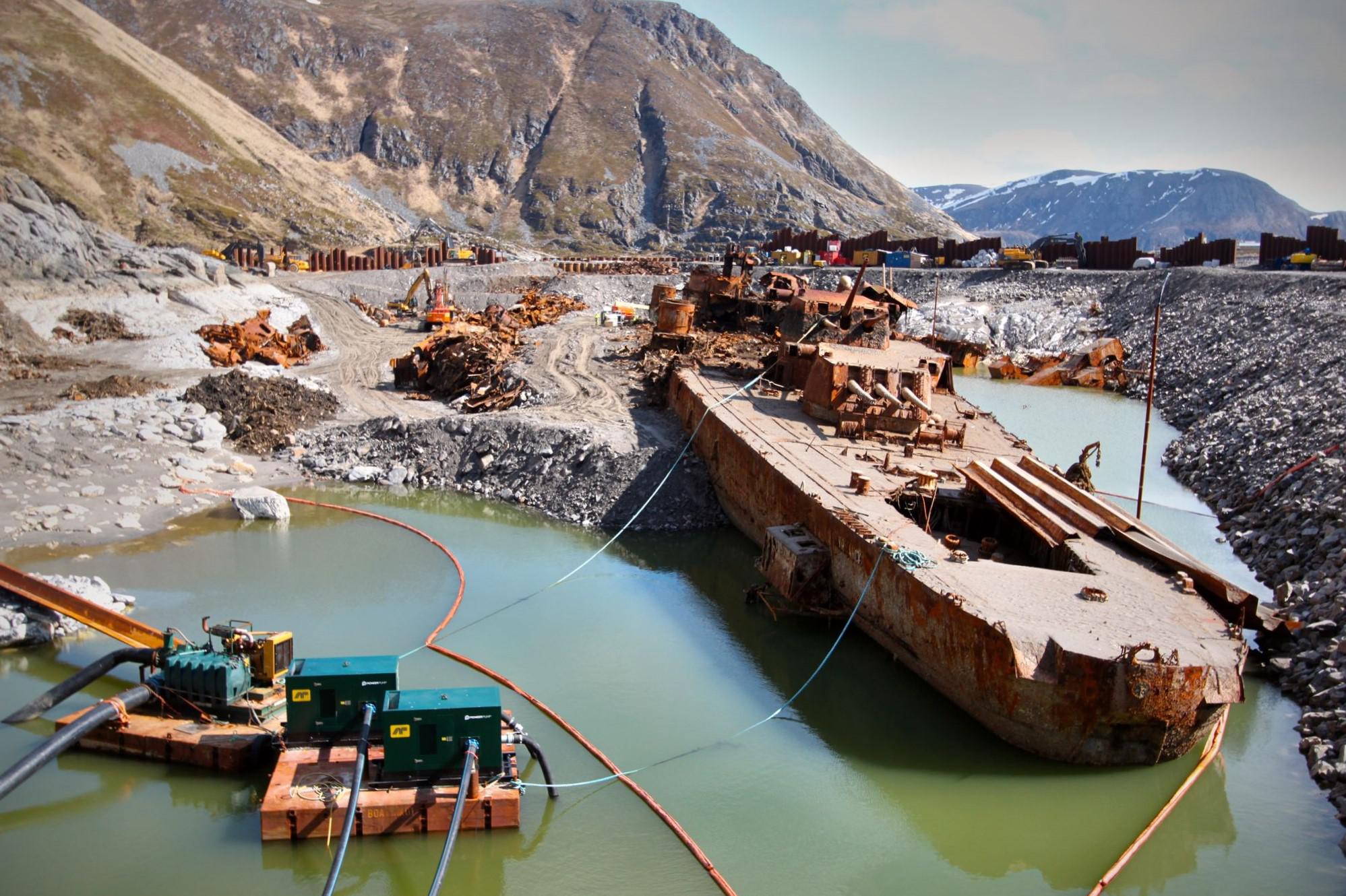 Russian Cruiser Murmansk is scrapped in situ off Sørvær, Norway, 2012 [1993x1330] | Scrolller