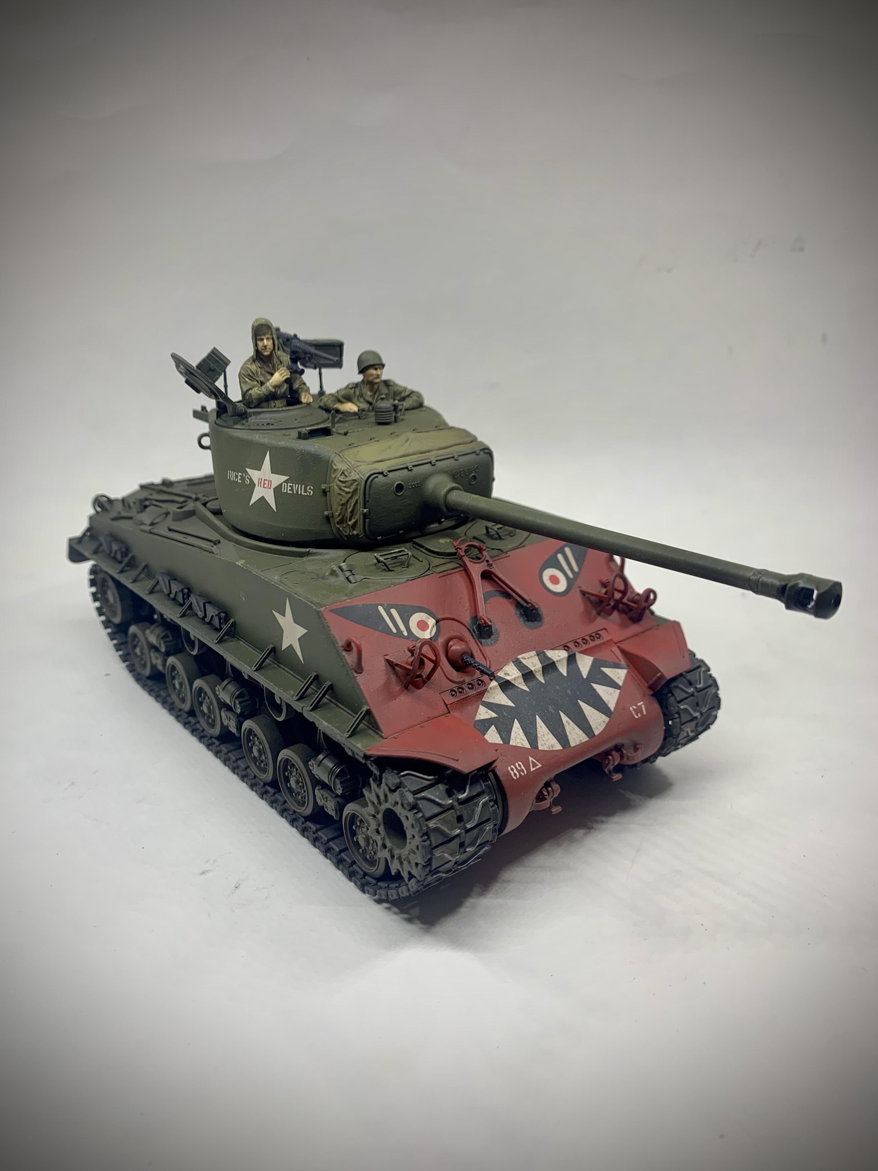 Tamiya 1/35 M4A3E8 Sherman | “Rice’s Red Devils” | Scrolller