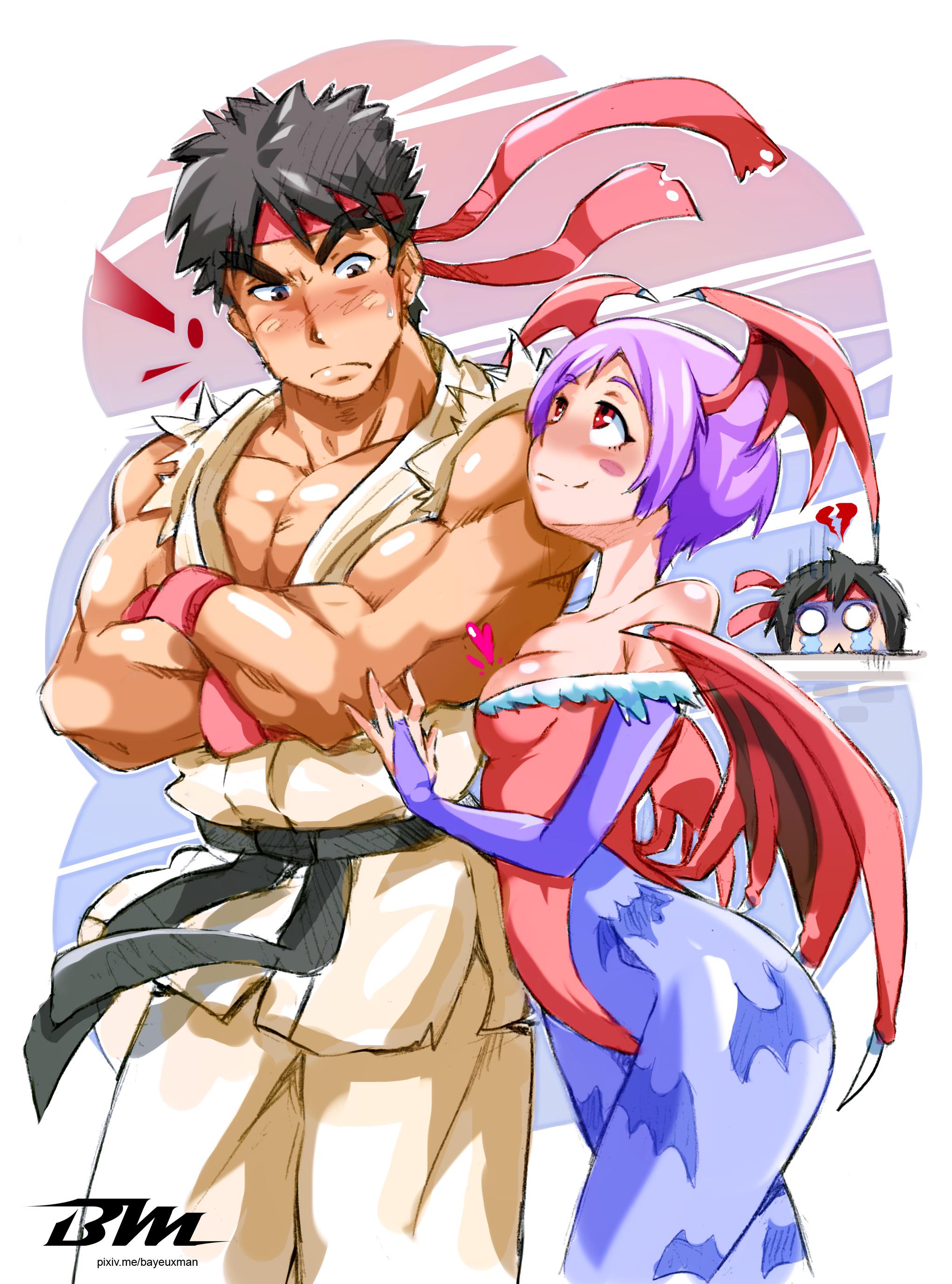 Ryu and Lilith artwork by bayeuxman | Scrolller