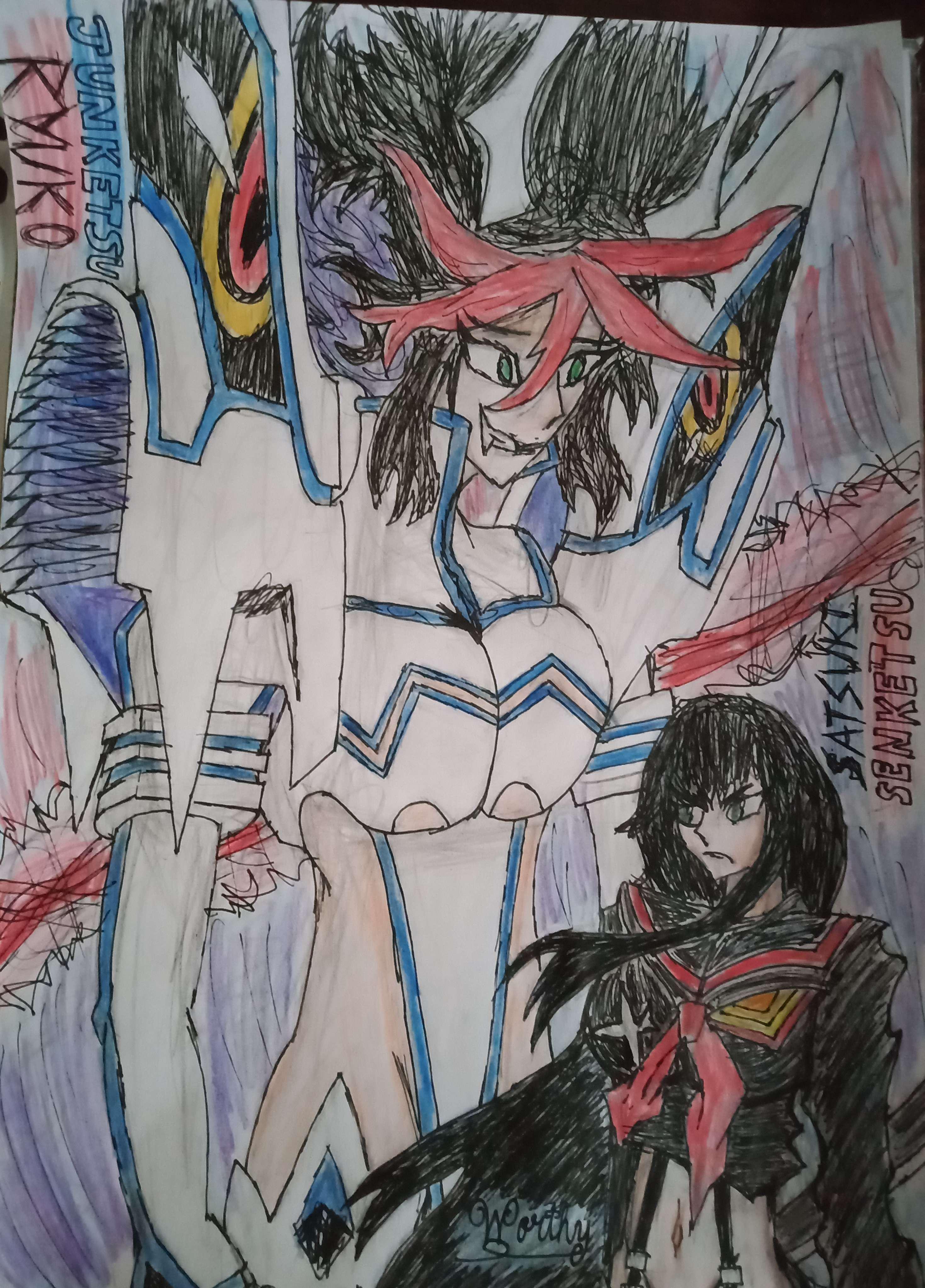 Ryuko in Junketsu and Satsuki in Senketsu | Scrolller