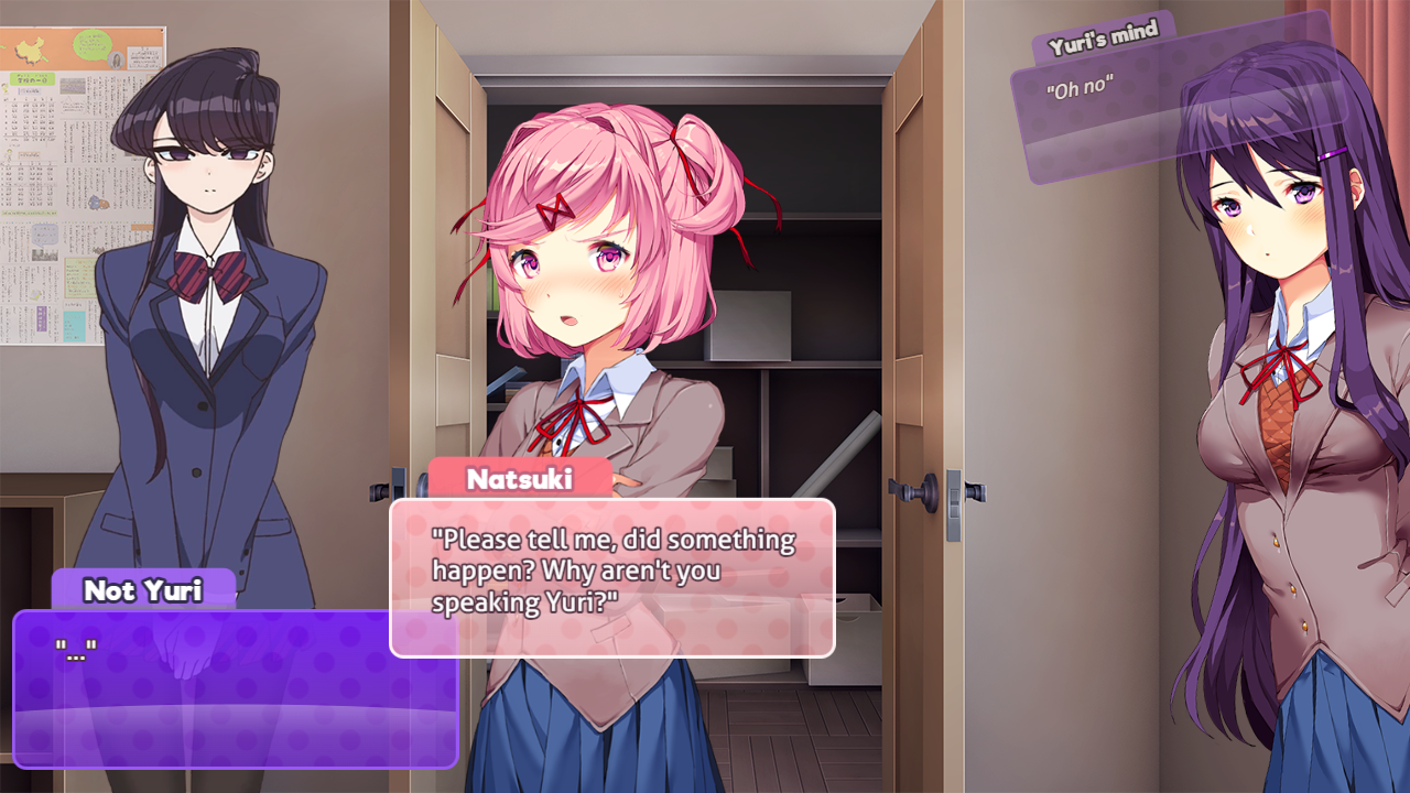 Natsuki meets Yuri's cousin. | Scrolller