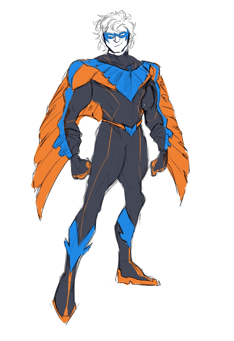 [OC] My Nightwing design! Really want to see the yellow of the disco suit to come back | Scrolller