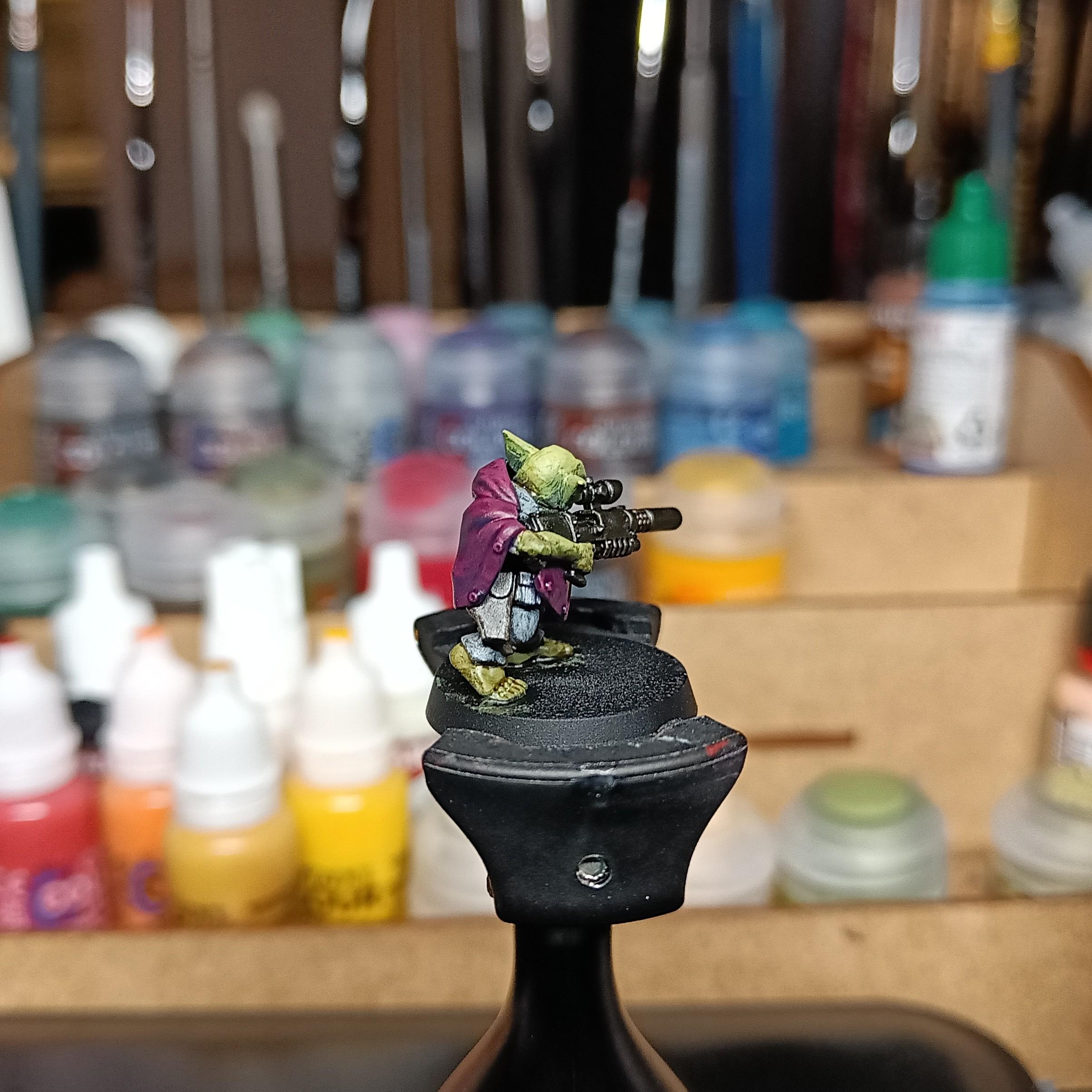 Sneaky grot done, second of the ratling conversion! | Scrolller