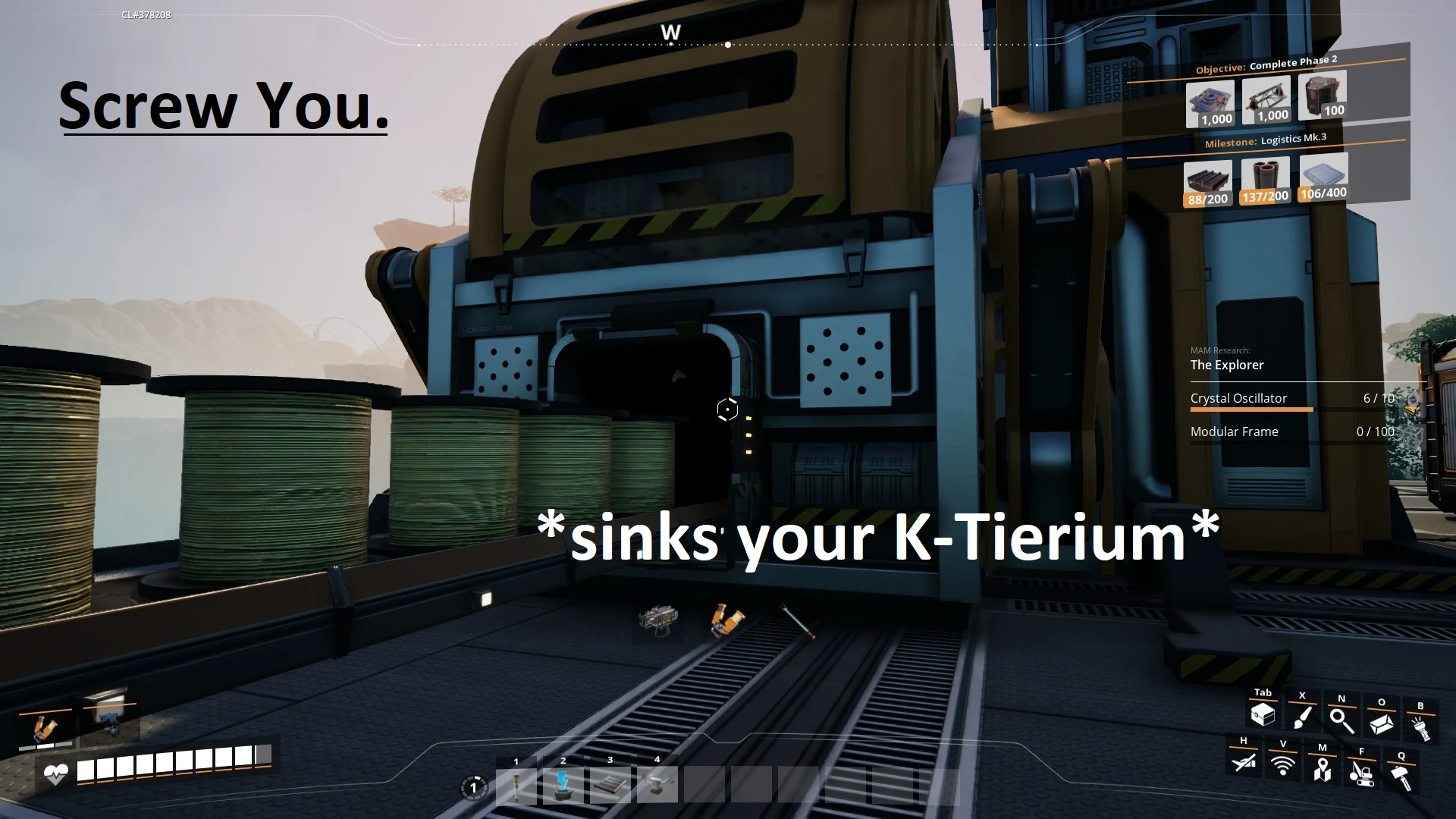 Screw you. *Sinks your K-Tierium* | Scrolller