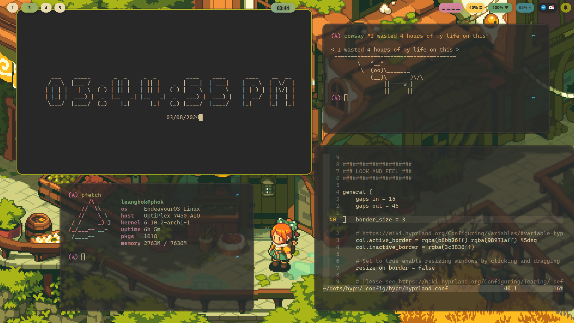 [Hyprland] Gruvbox Obsession Rice | Scrolller