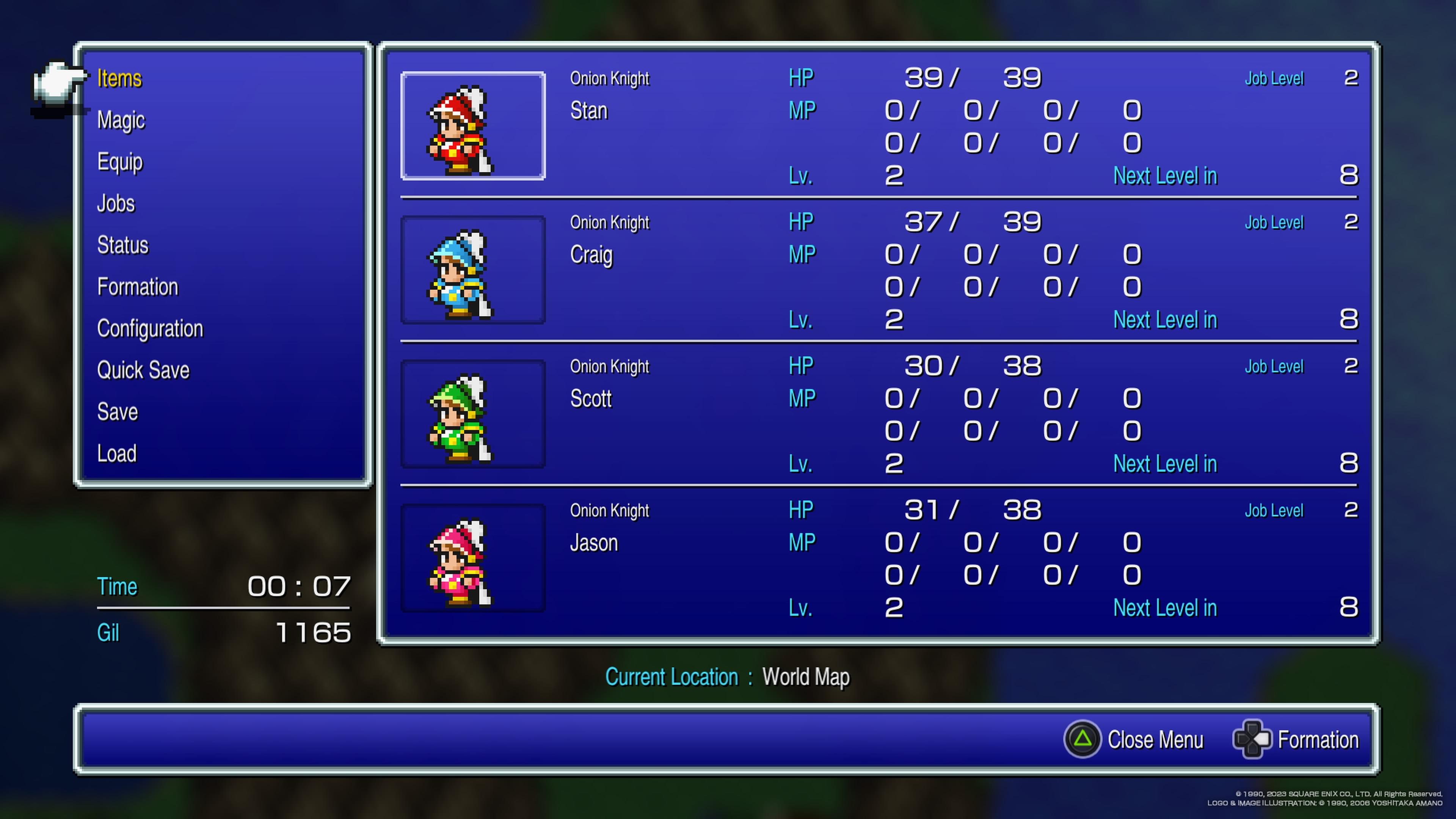 Beginning Final Fantasy III! Here's my party's character names. | Scrolller