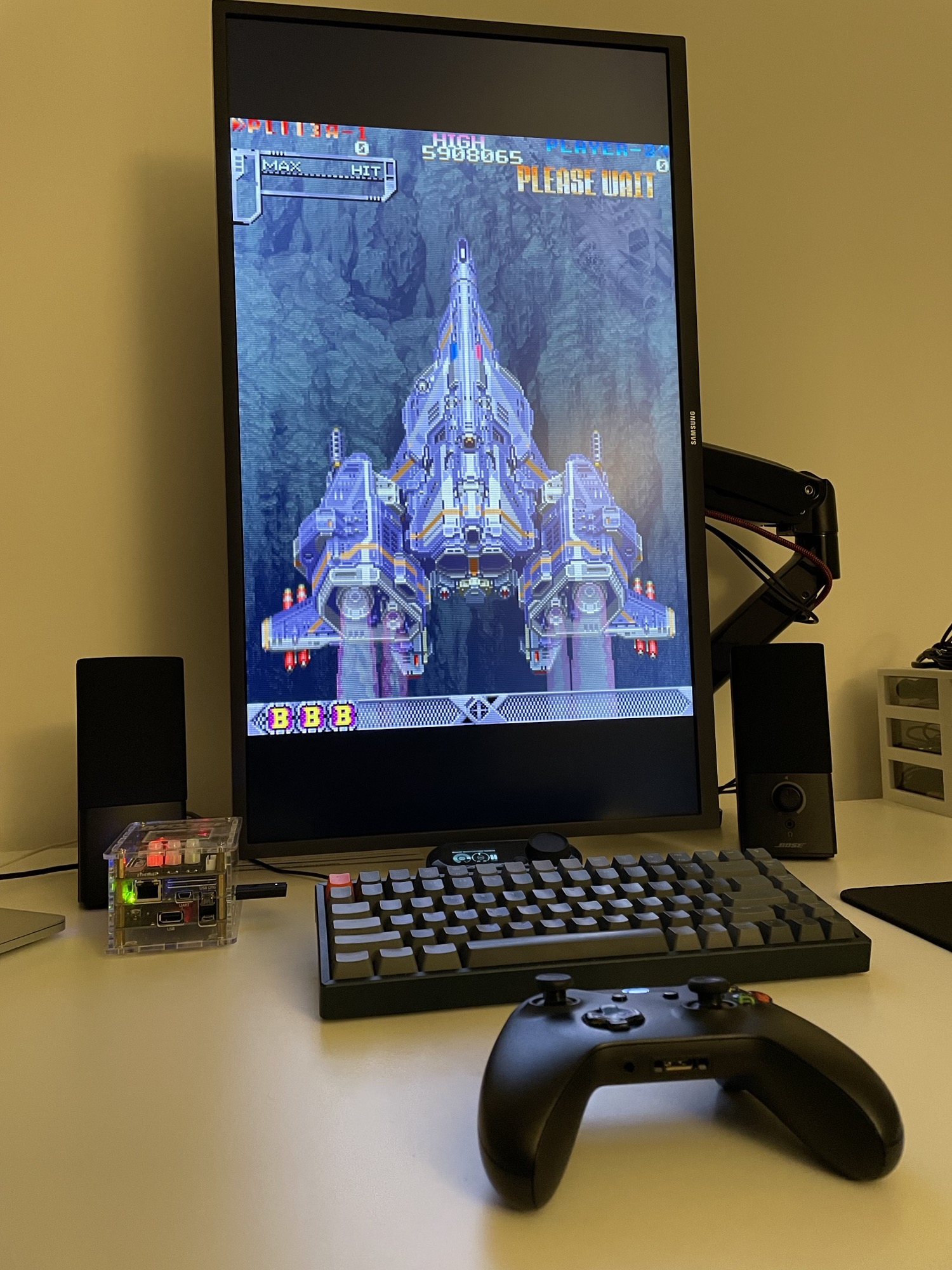 Show off your setup! Here’s my MISTer setup in Tate mode for shmups, currently running ...