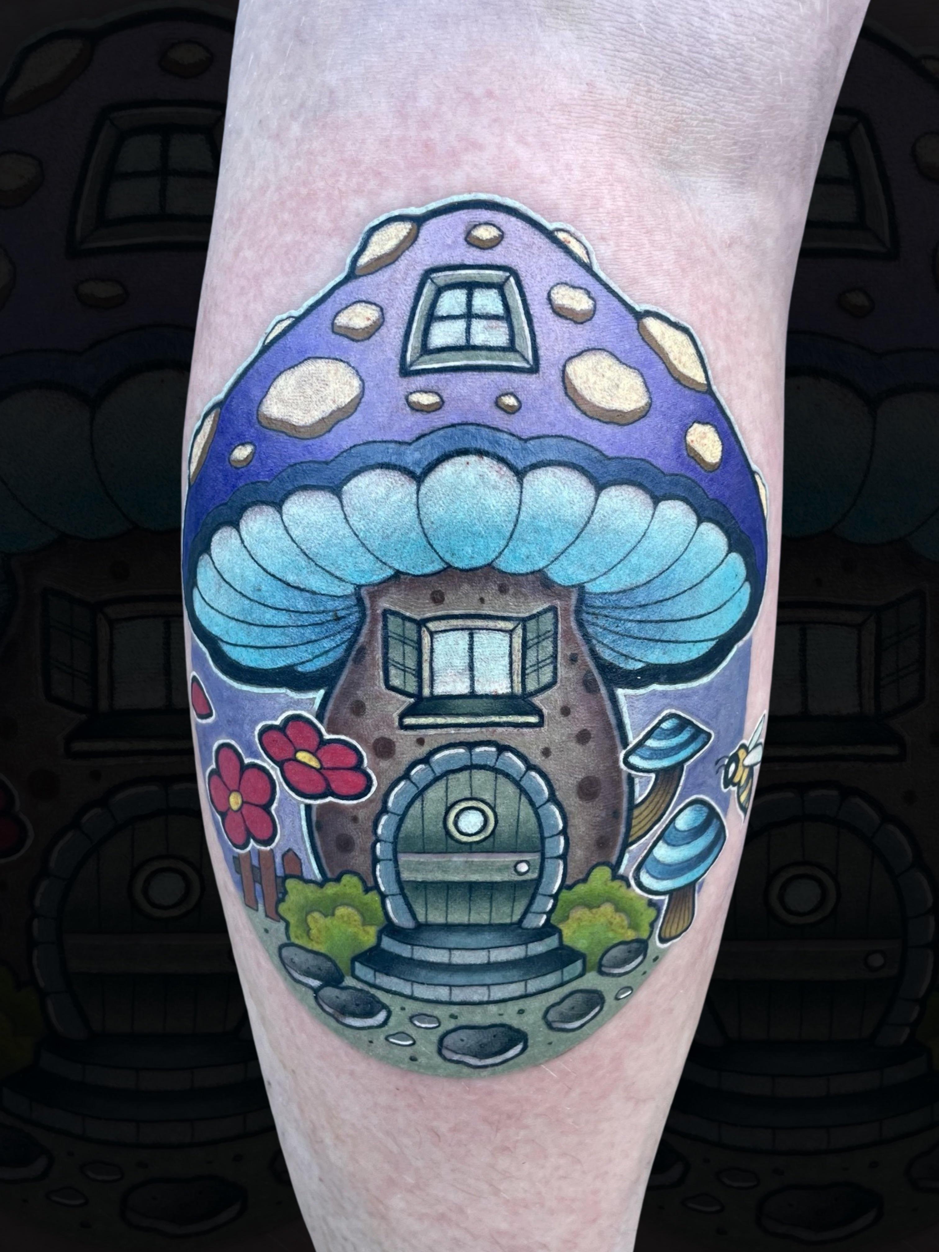 Shroom House Tattoo 🍄 (by me)- | Scrolller