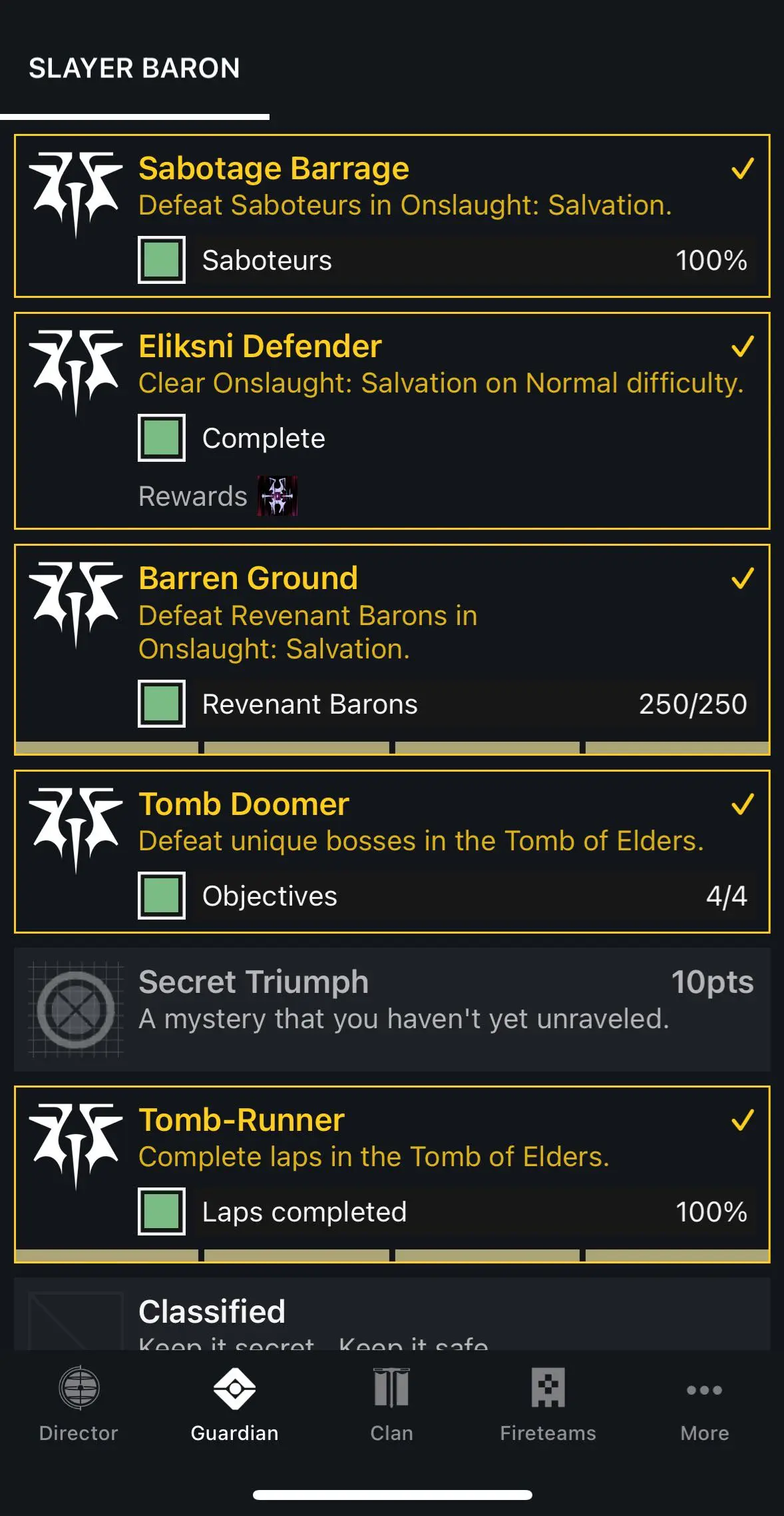 Slayer Baron Secret Triumph | Scrolller