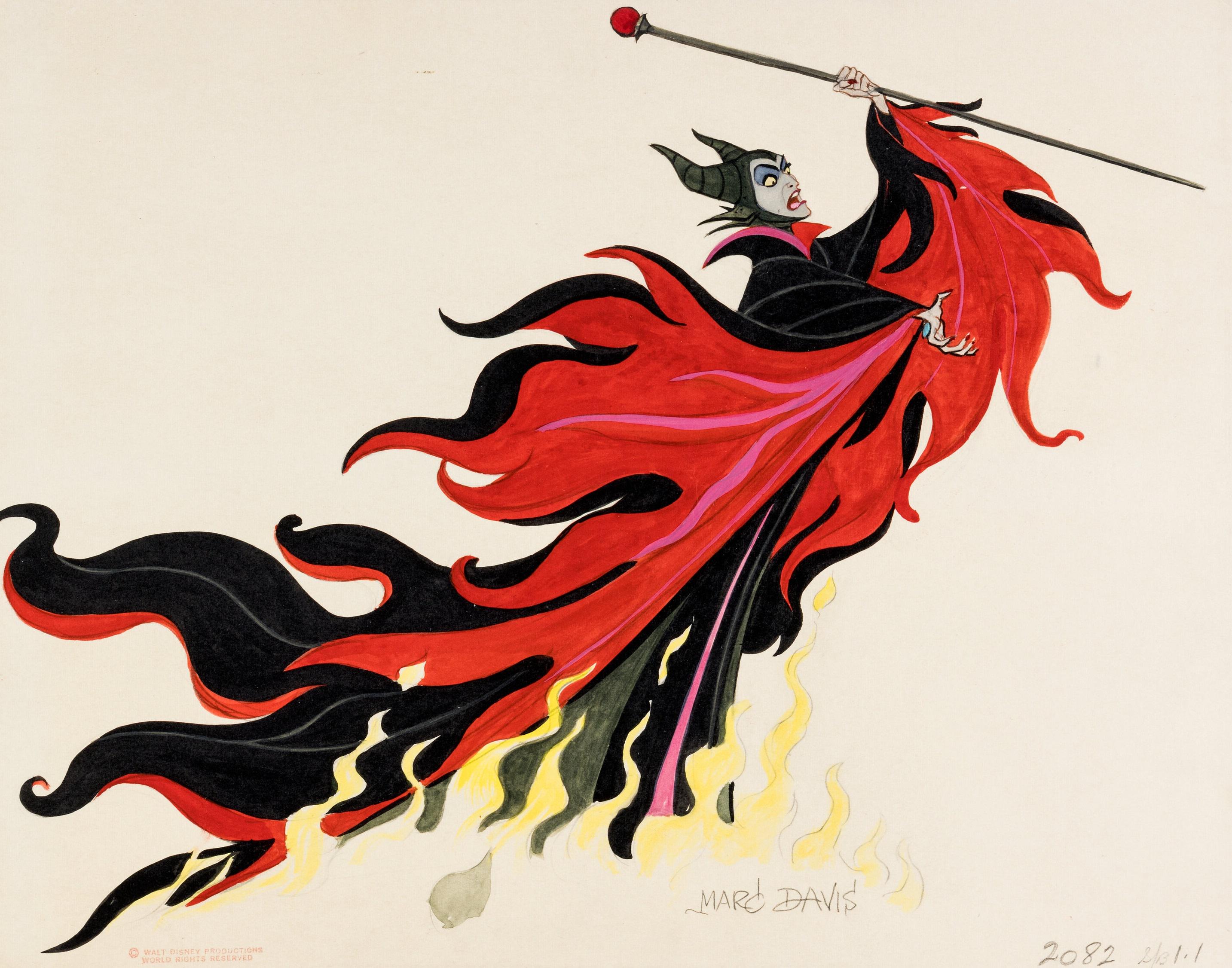 Sleeping Beauty Maleficent concept art by Marc Davis | Scrolller