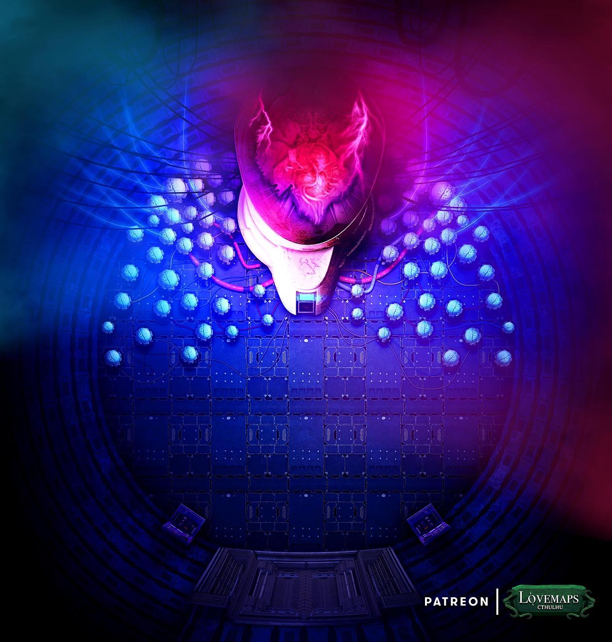 Sci-fi Pulp Horror Maps - Brain Computer & Atomic Core | Scrolller