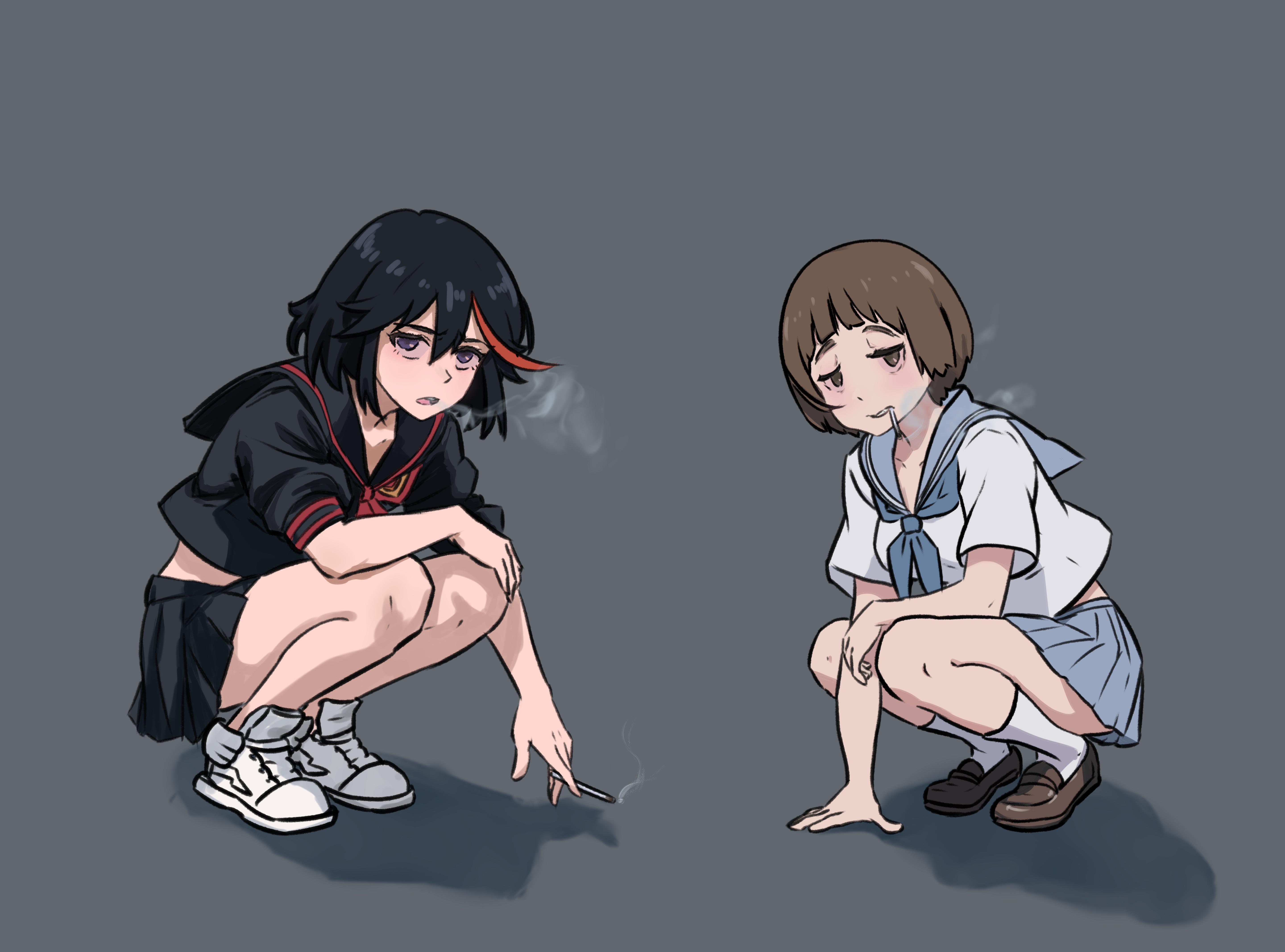 Stoned Ryuko and Mako | Scrolller
