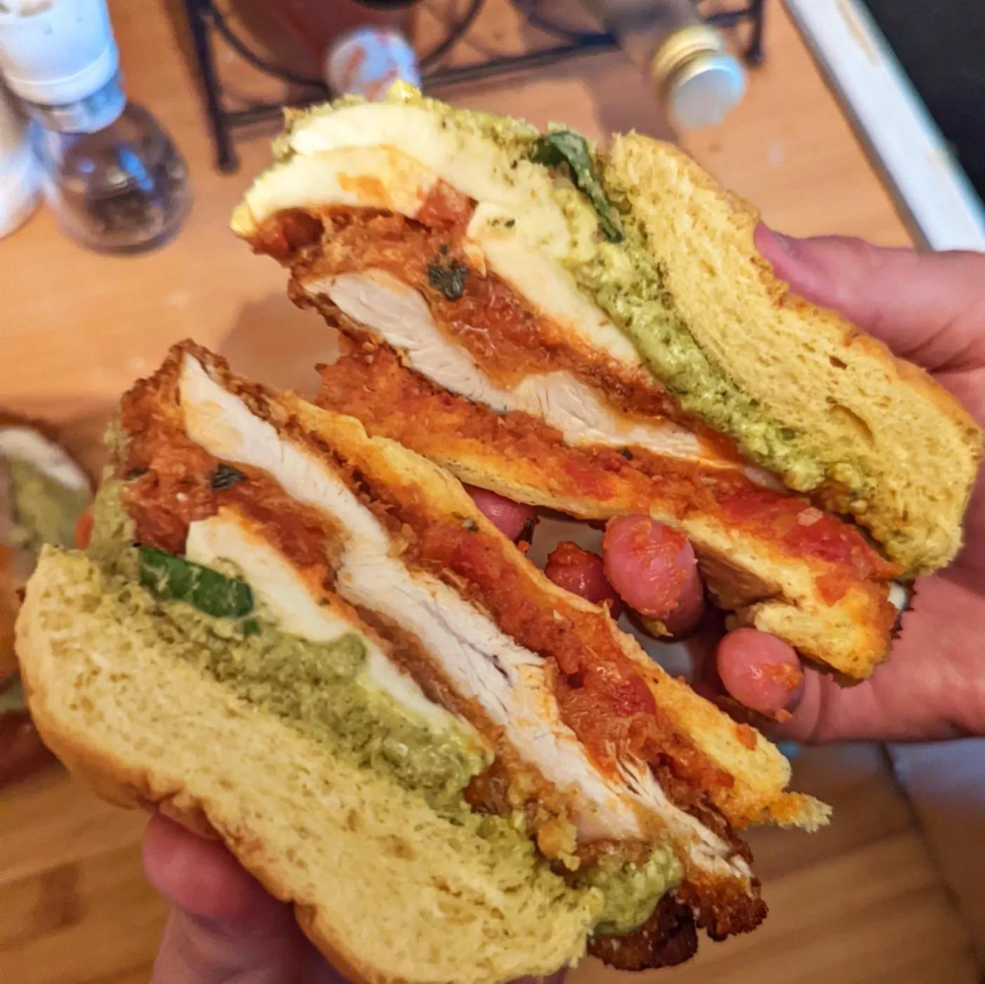 [Homemade] Chicken Parm with Garlic Pesto Aioli | Scrolller