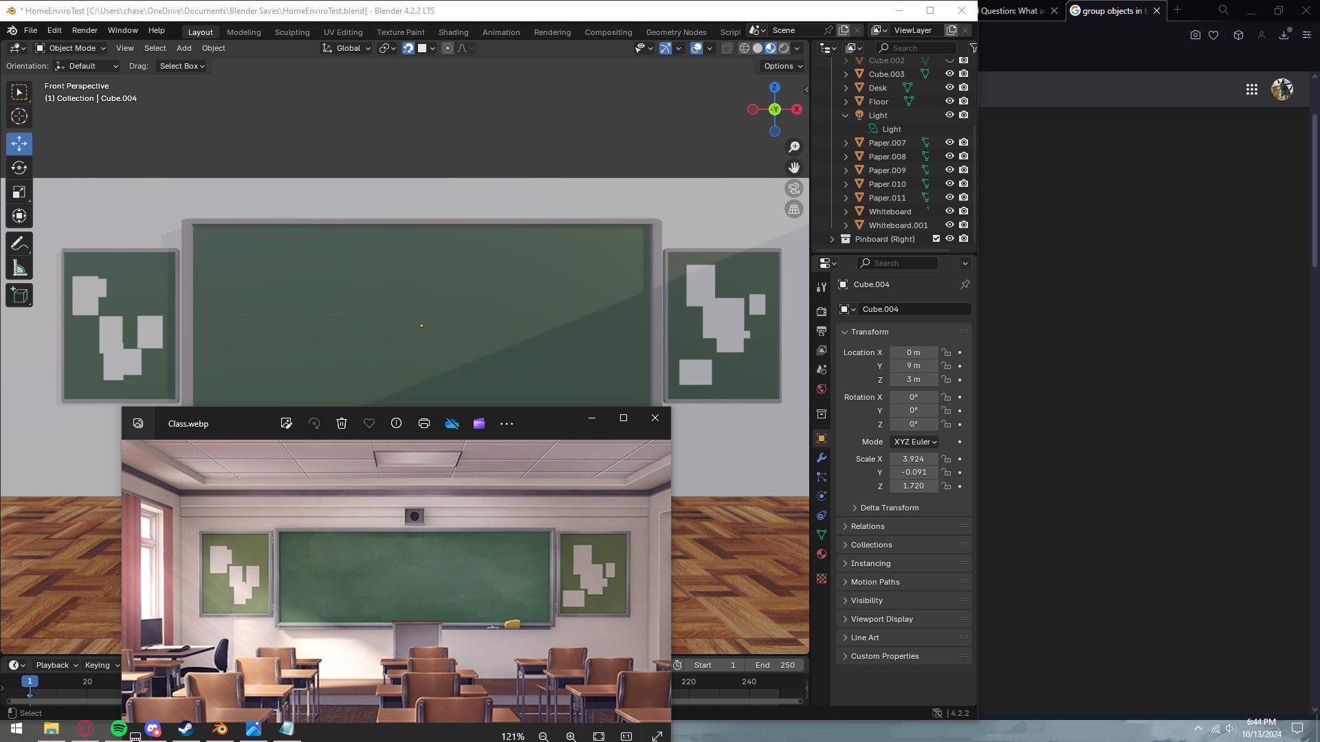 Working on a 3D model of the classroom! | Scrolller
