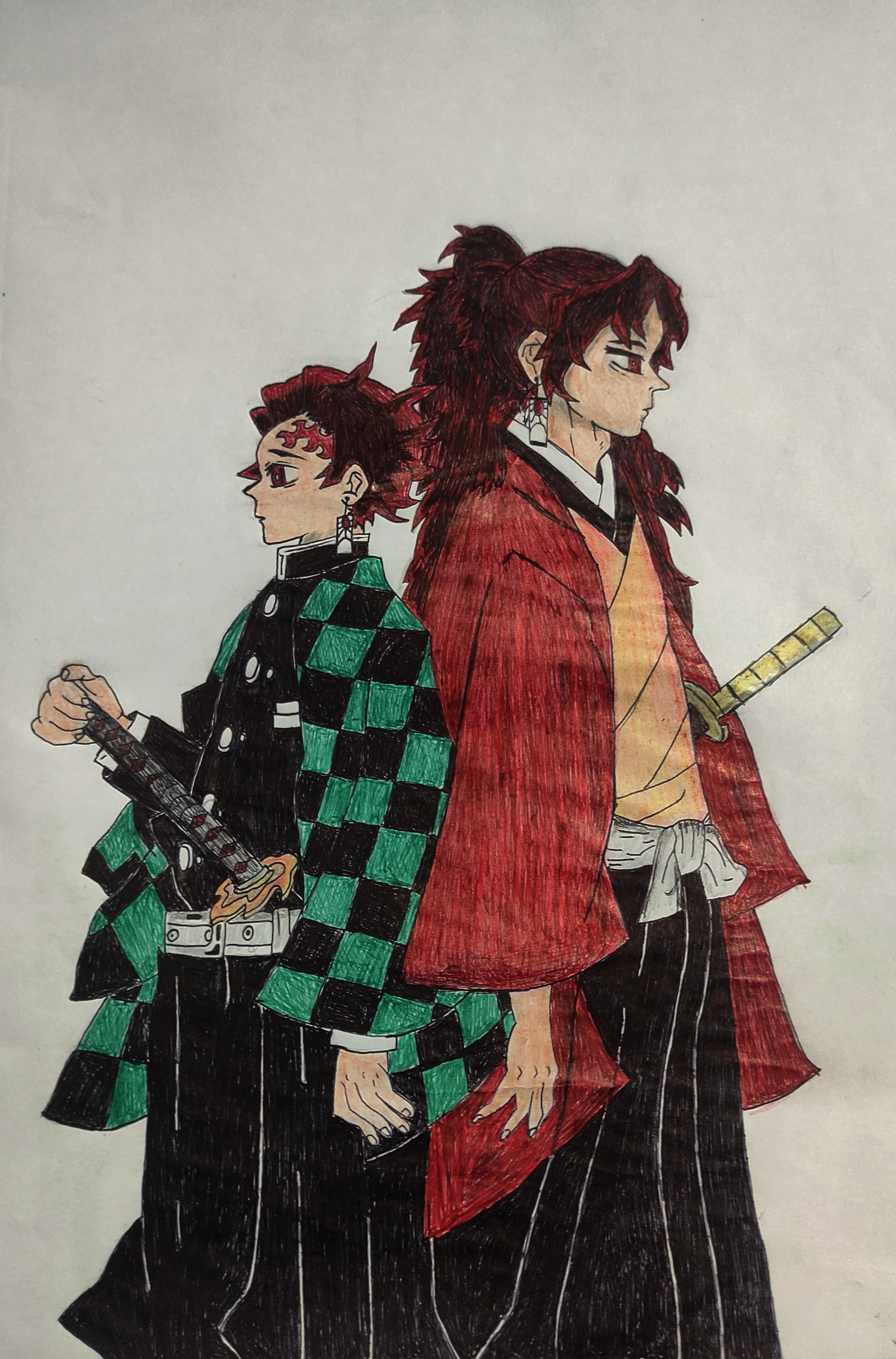 Tanjiro and Yoriichi Artwork | Scrolller