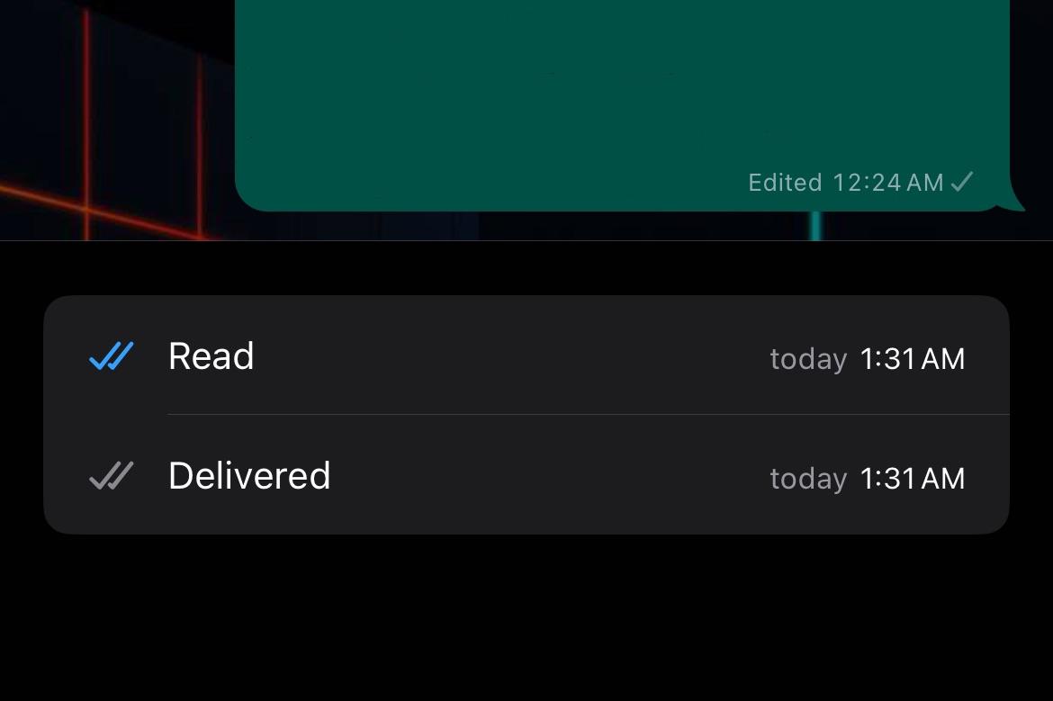 Single tick but showing delivered and read | Scrolller