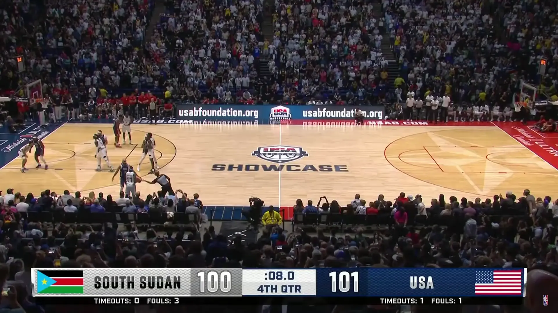 Team South Sudan loses by 1 point to Team USA during an olympic showcase match | Scrolller