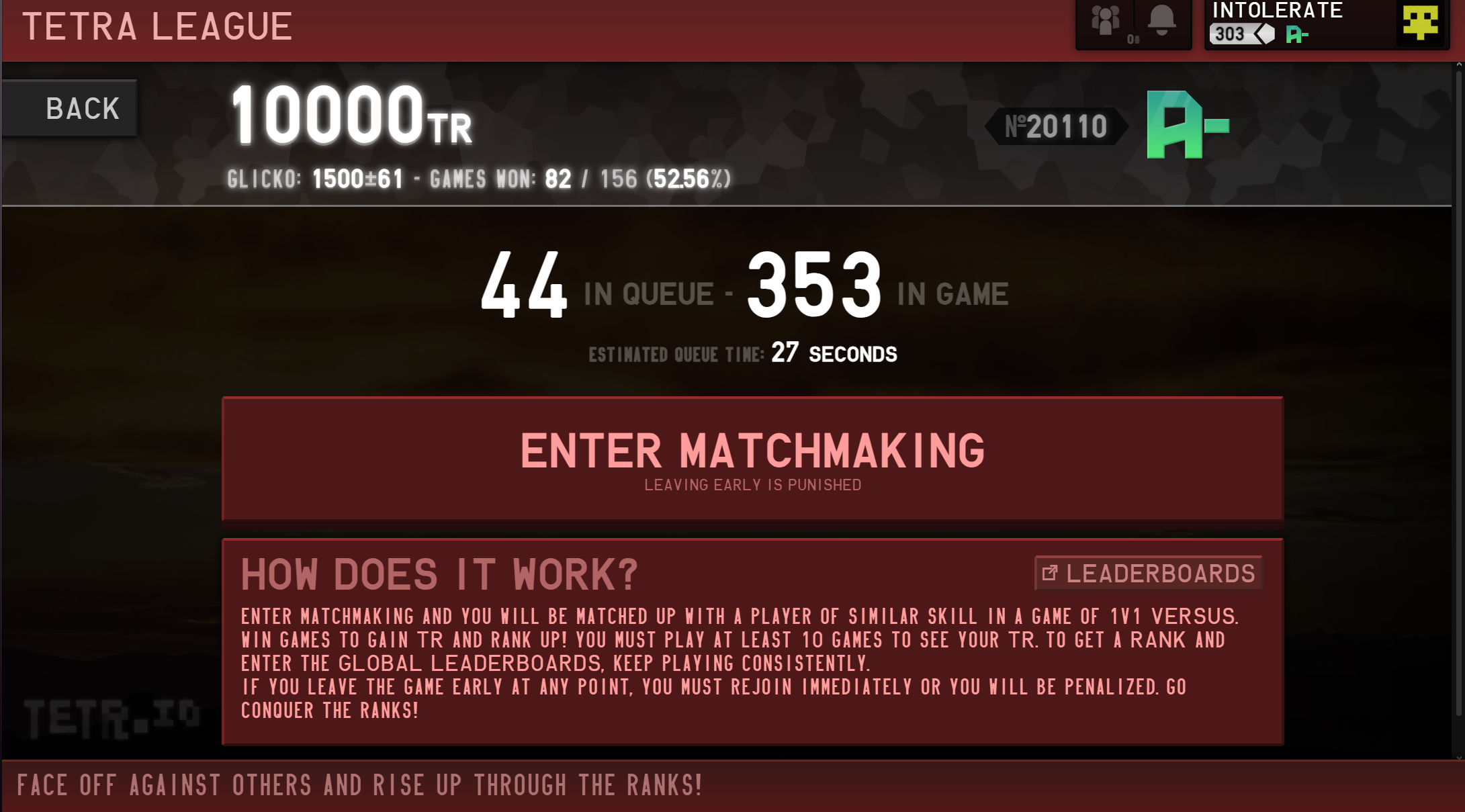 Tetr rank exactly 10000 | Scrolller