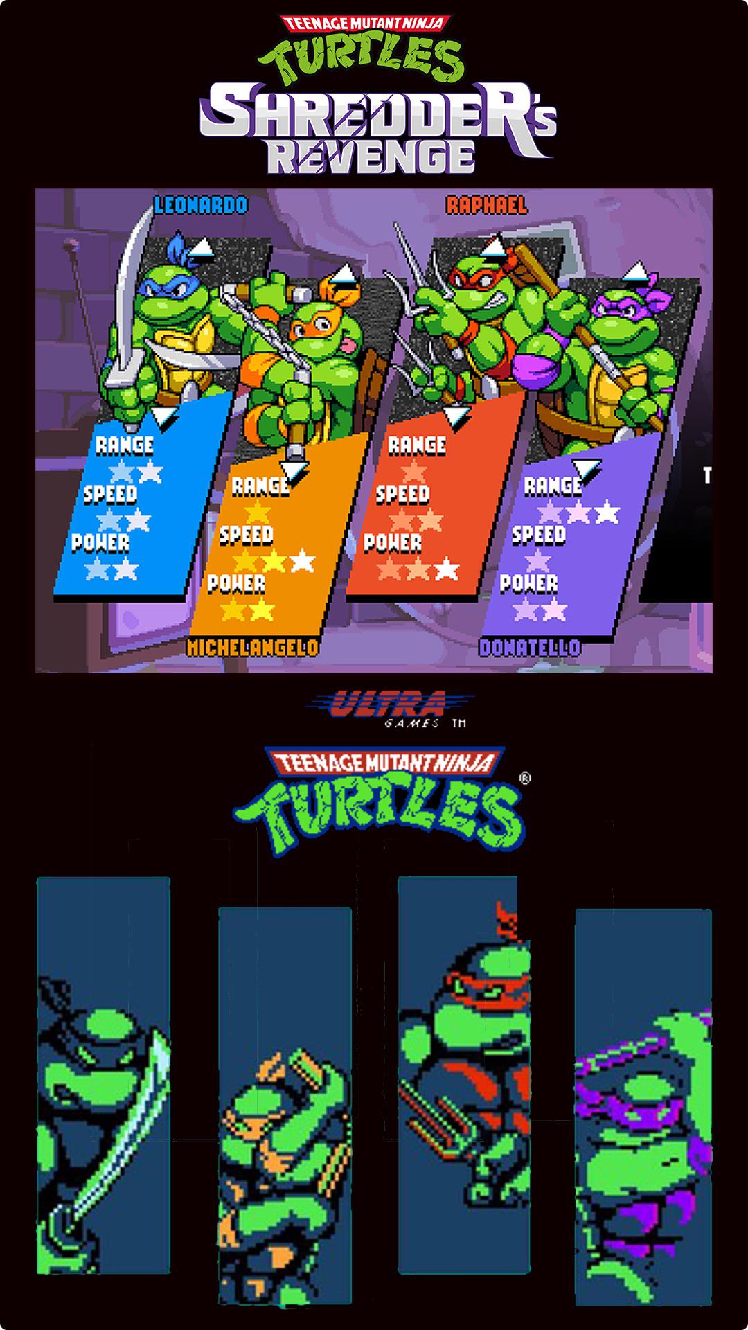 The character select screen of Shredder’s Revenge pays homage to the 1989 NES game | Scrolller