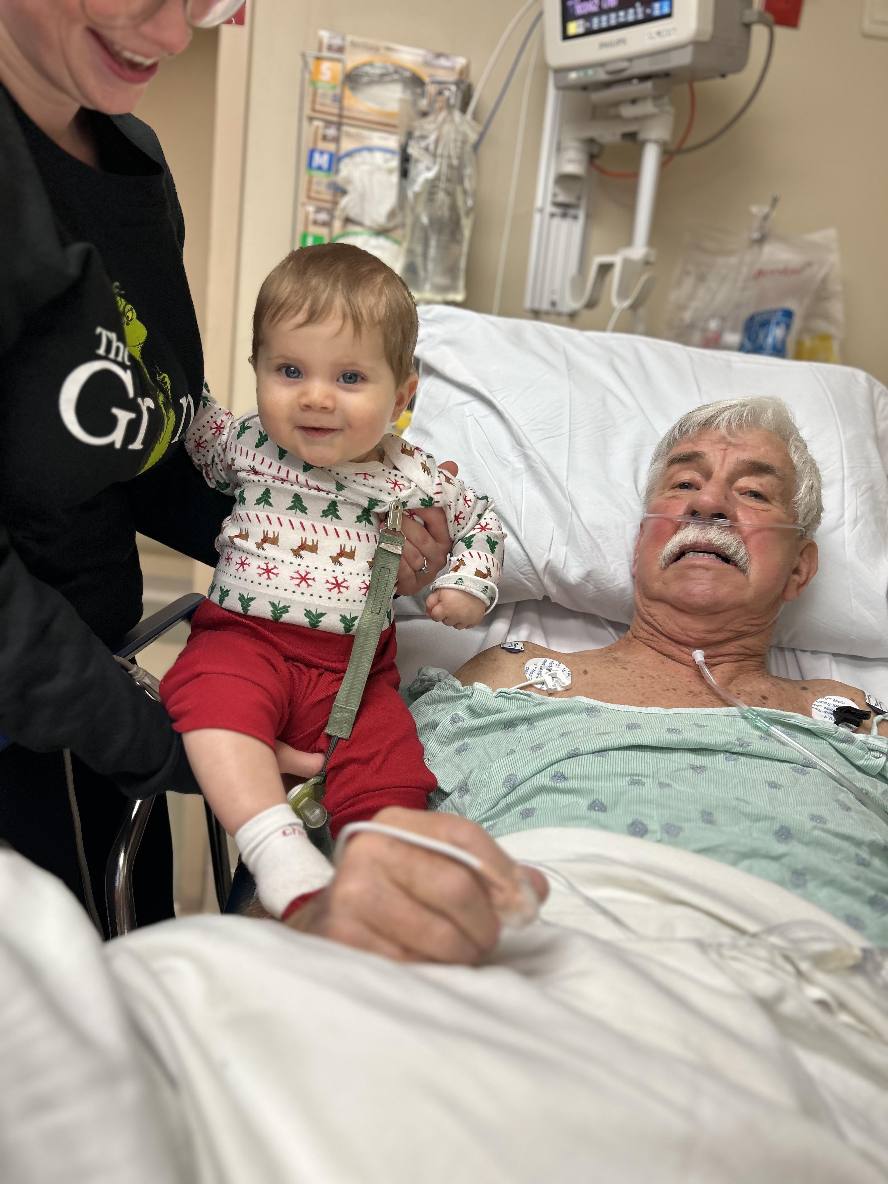 The last photo of my grandpa I’m happy he got to meet my son his great grandson before he passed ...