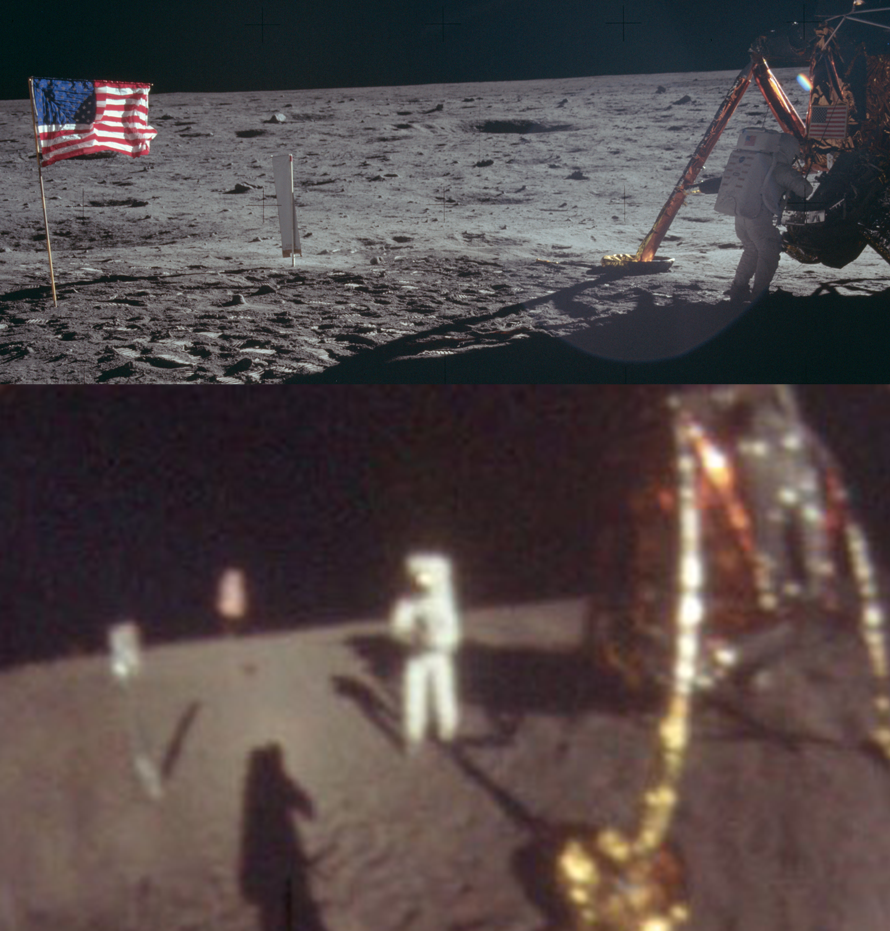 The Only Two Known Photographs of Neil Armstrong Walking on the Moon ...