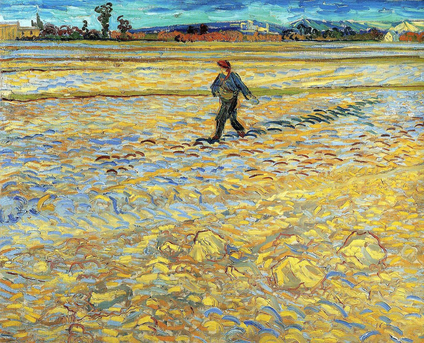 The Sower, Oil on Canvas, Vincent van Gogh, 1888. [1440 x 1165] | Scrolller